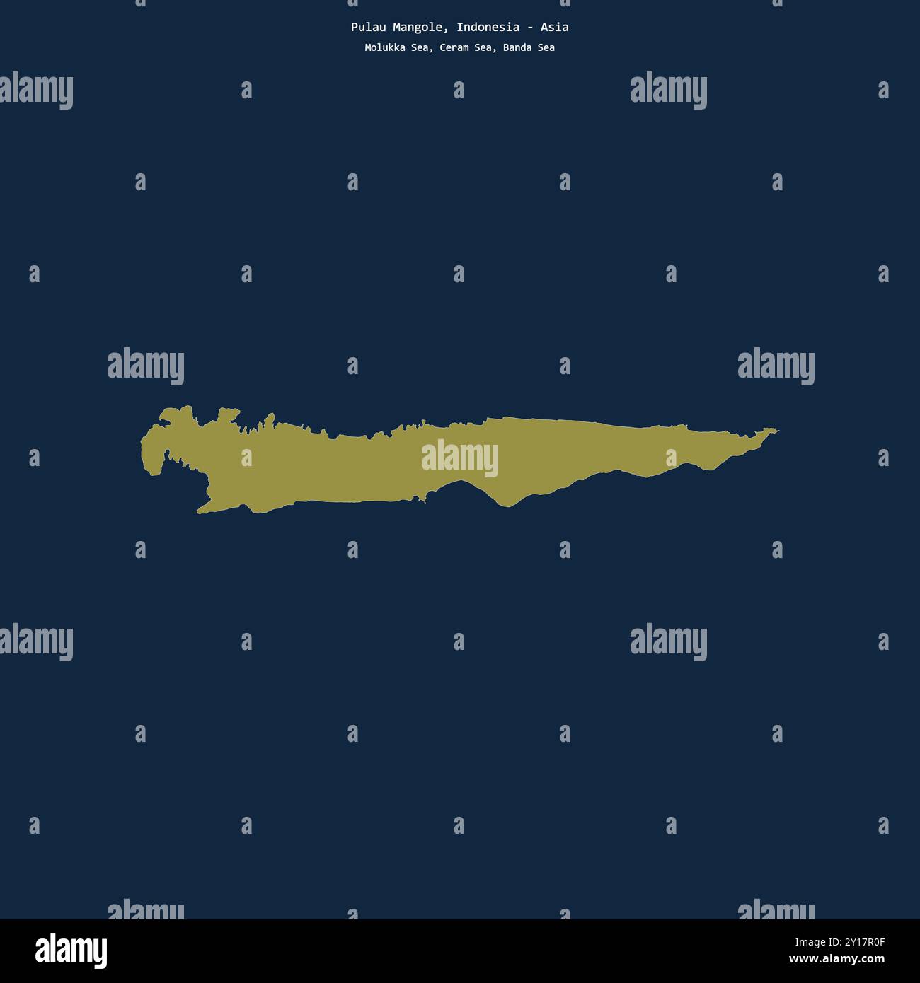 Shape of Pulau Mangole in the Ceram Sea, belonging to Indonesia Stock ...