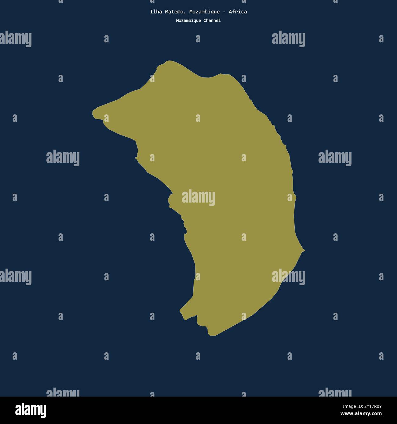 Shape of Ilha Matemo in the Mozambique Channel, belonging to Mozambique ...