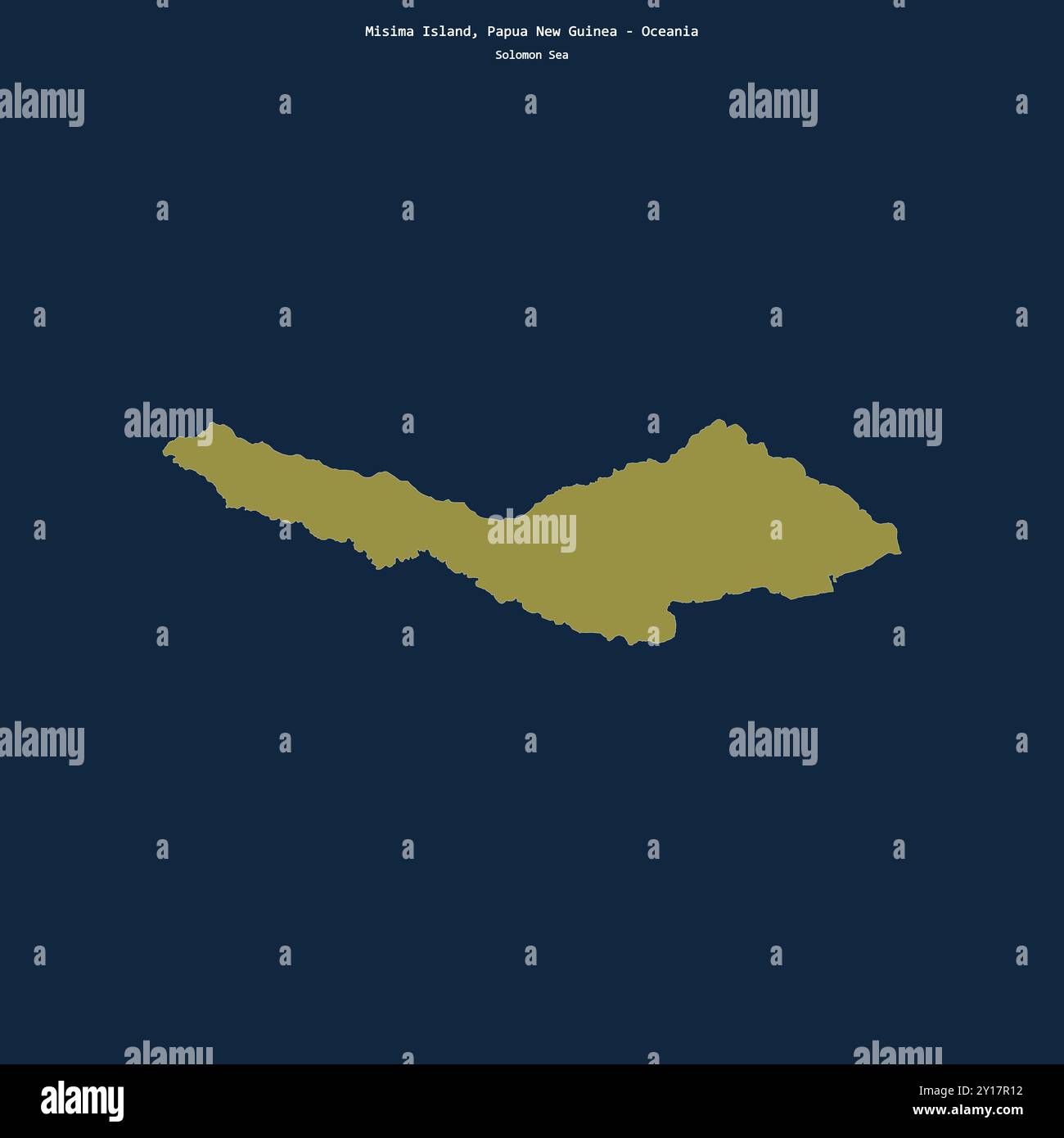 Shape of Misima Island in the Solomon Sea, belonging to Papua New ...