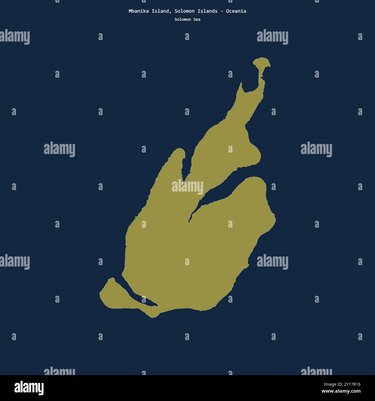 Shape of Mbanika Island in the Solomon Sea, belonging to Solomon ...