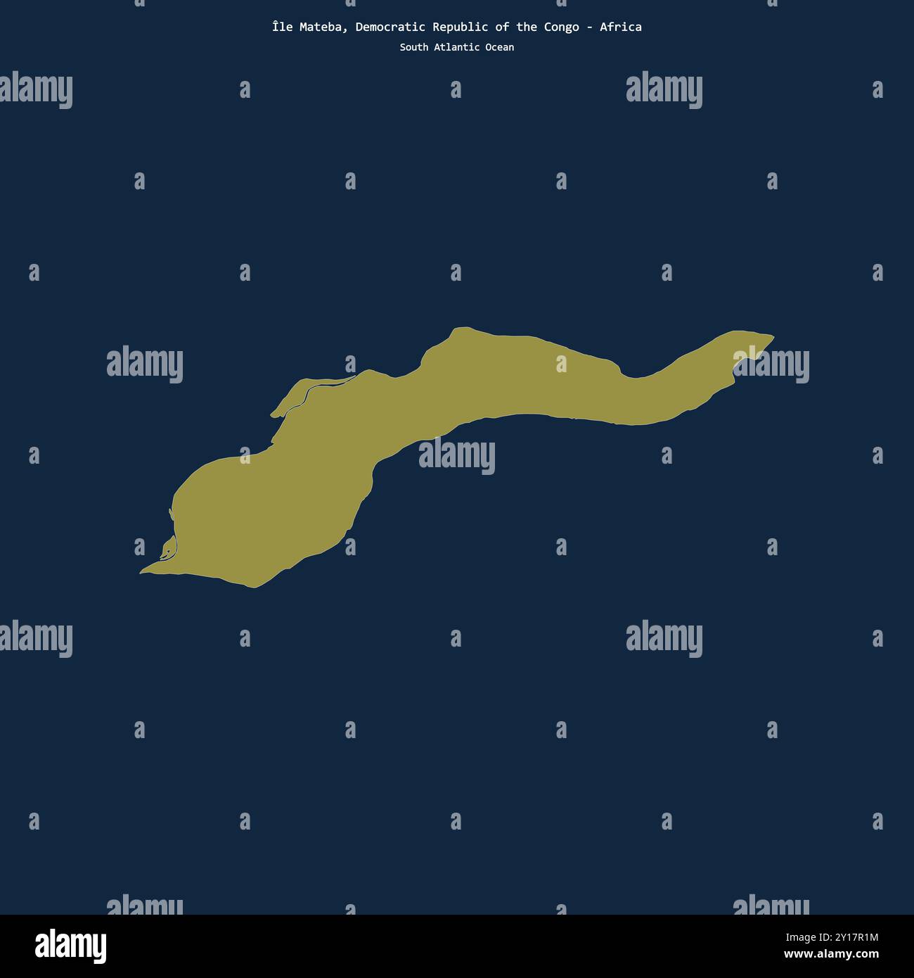 Shape of Ile Mateba in the South Atlantic Ocean, belonging to ...