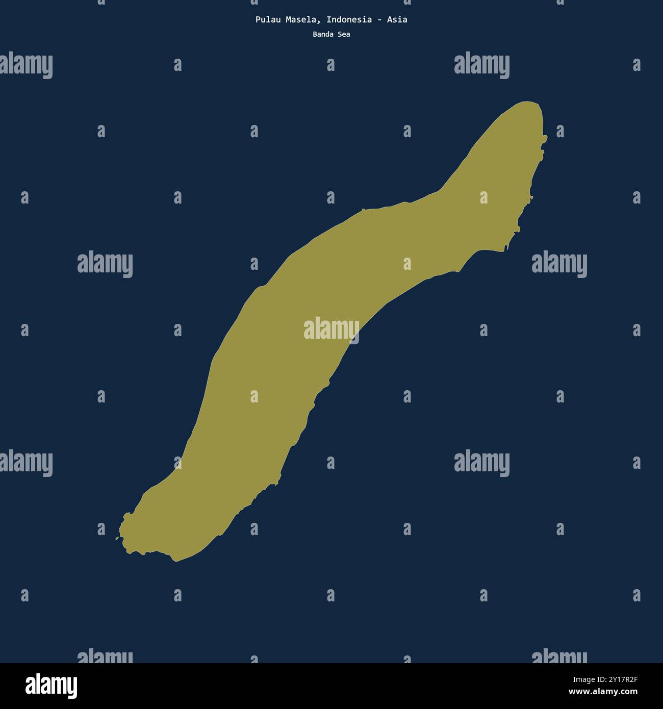 Shape of Pulau Masela in the Banda Sea, belonging to Indonesia Stock ...