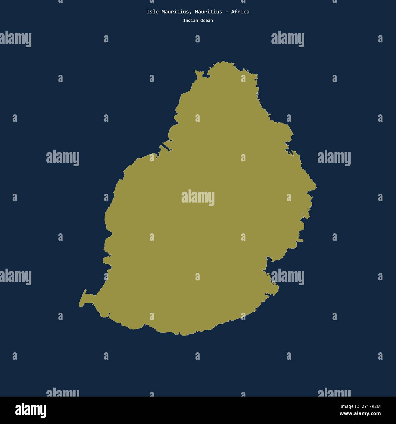Shape of Isle Mauritius in the Indian Ocean, belonging to Mauritius ...