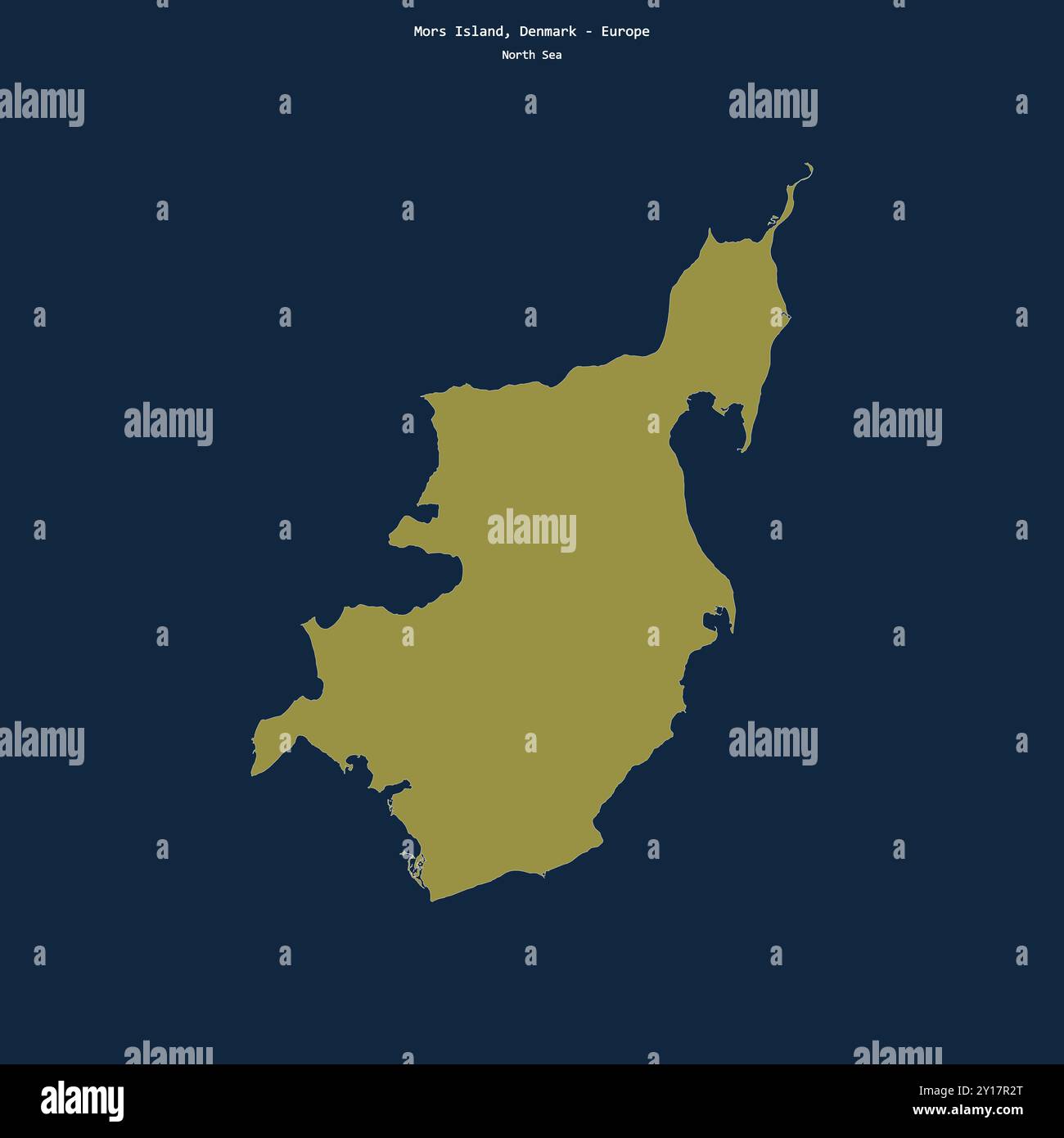 Shape of Mors Island in the North Sea, belonging to Denmark Stock Photo ...
