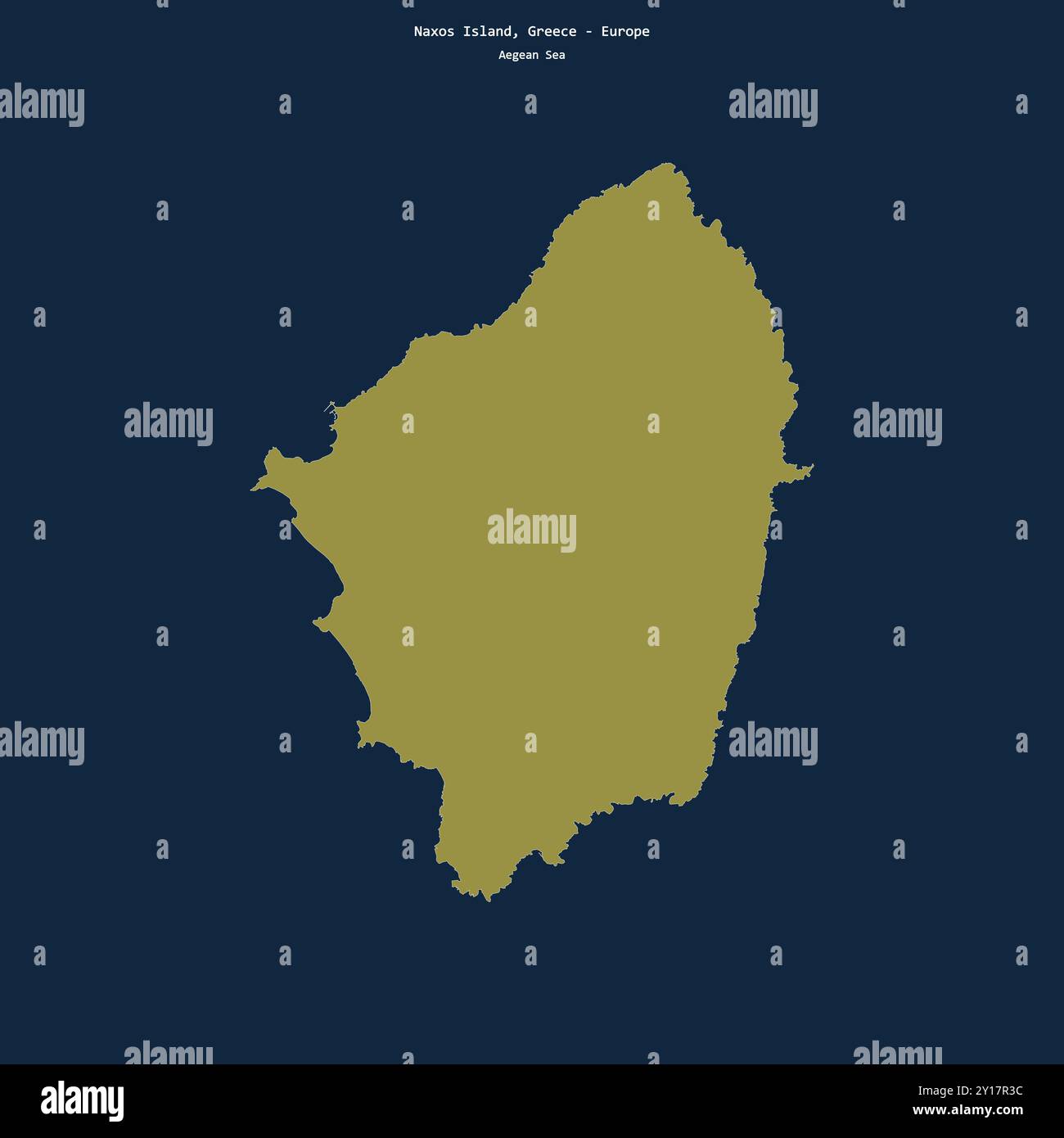 Shape of Naxos Island in the Aegean Sea, belonging to Greece Stock ...
