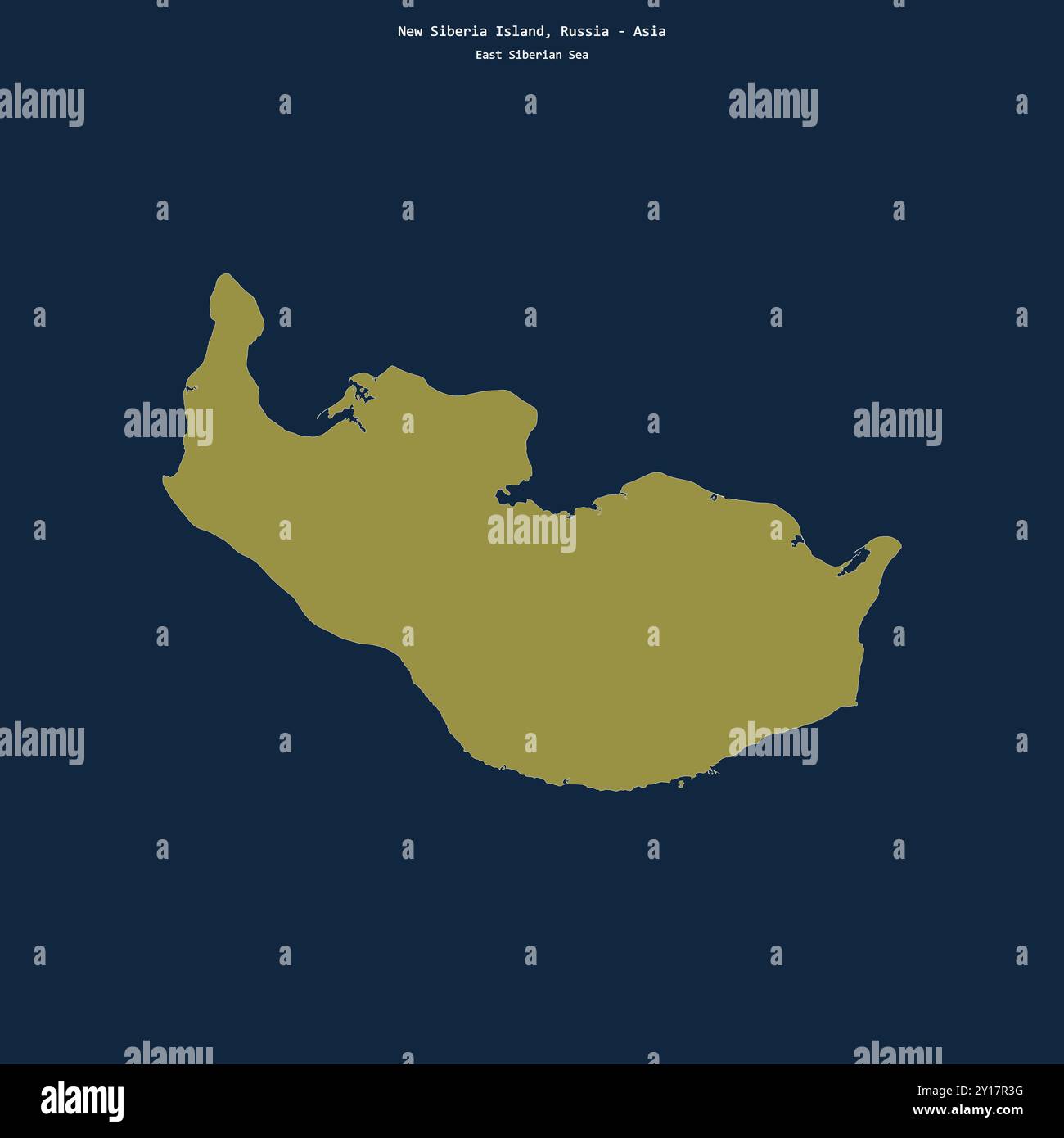 Shape of New Siberia Island in the East Siberian Sea, belonging to ...