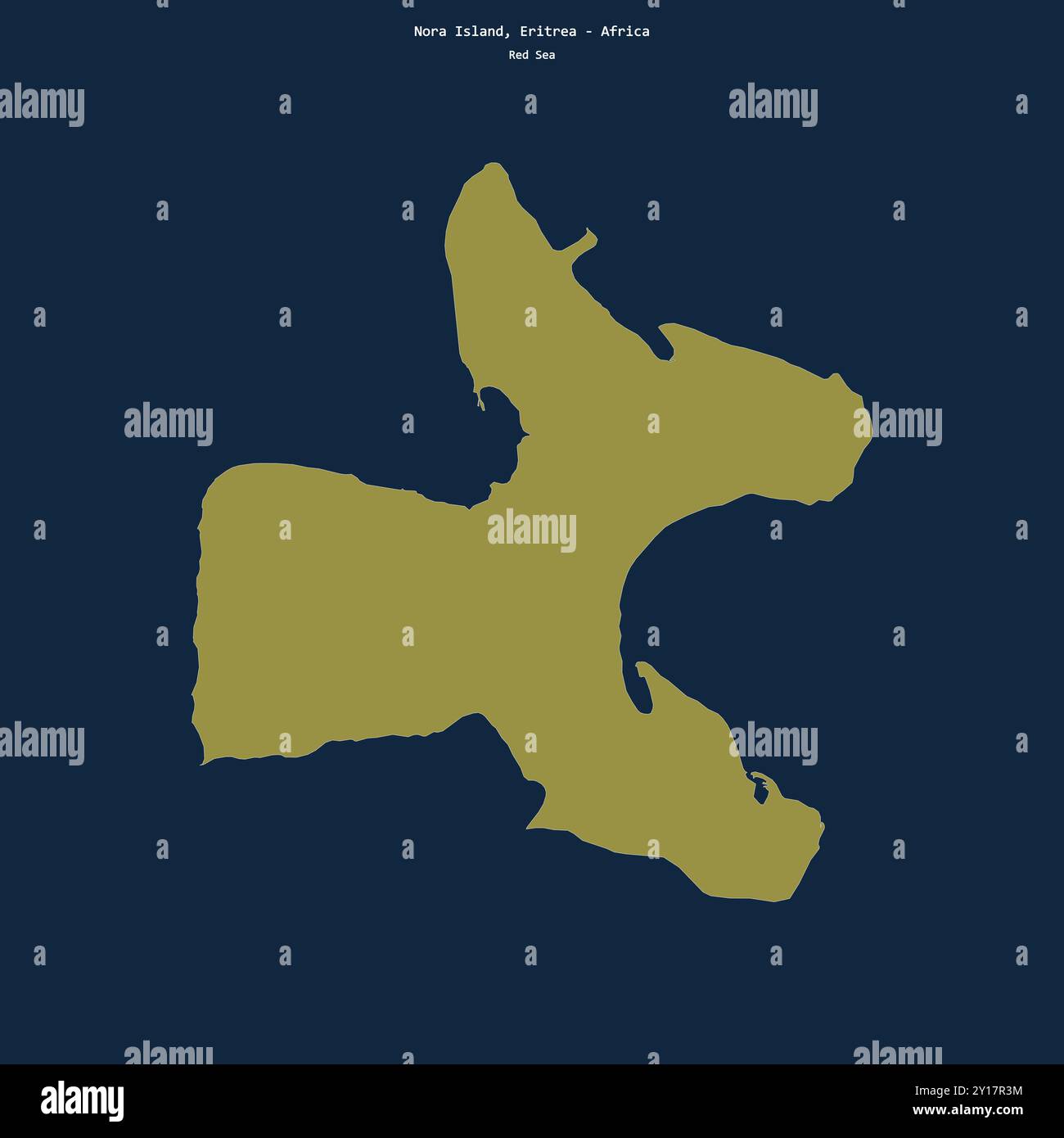 Shape of Nora Island in the Red Sea, belonging to Eritrea Stock Photo ...