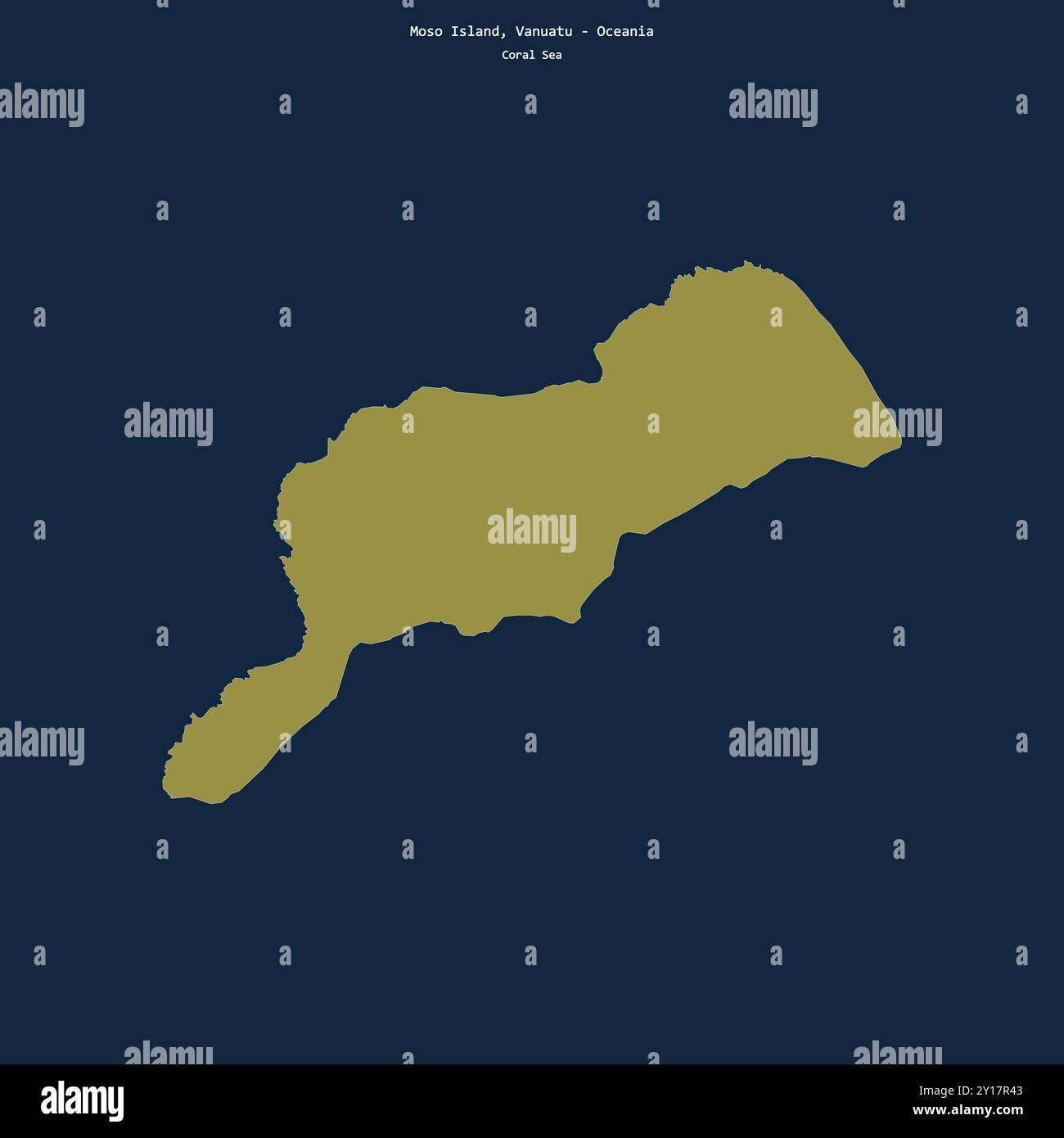 Shape of Moso Island in the Coral Sea, belonging to Vanuatu Stock Photo ...