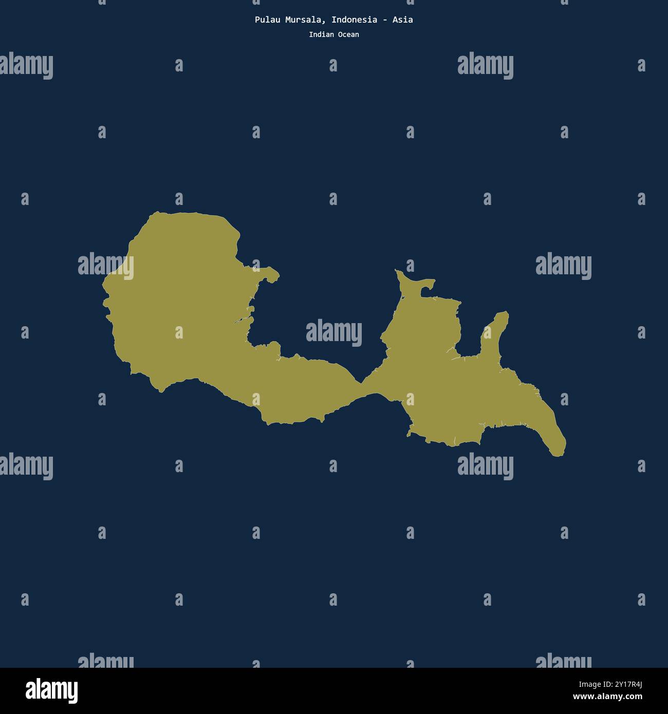 Shape of Pulau Mursala in the Indian Ocean, belonging to Indonesia ...