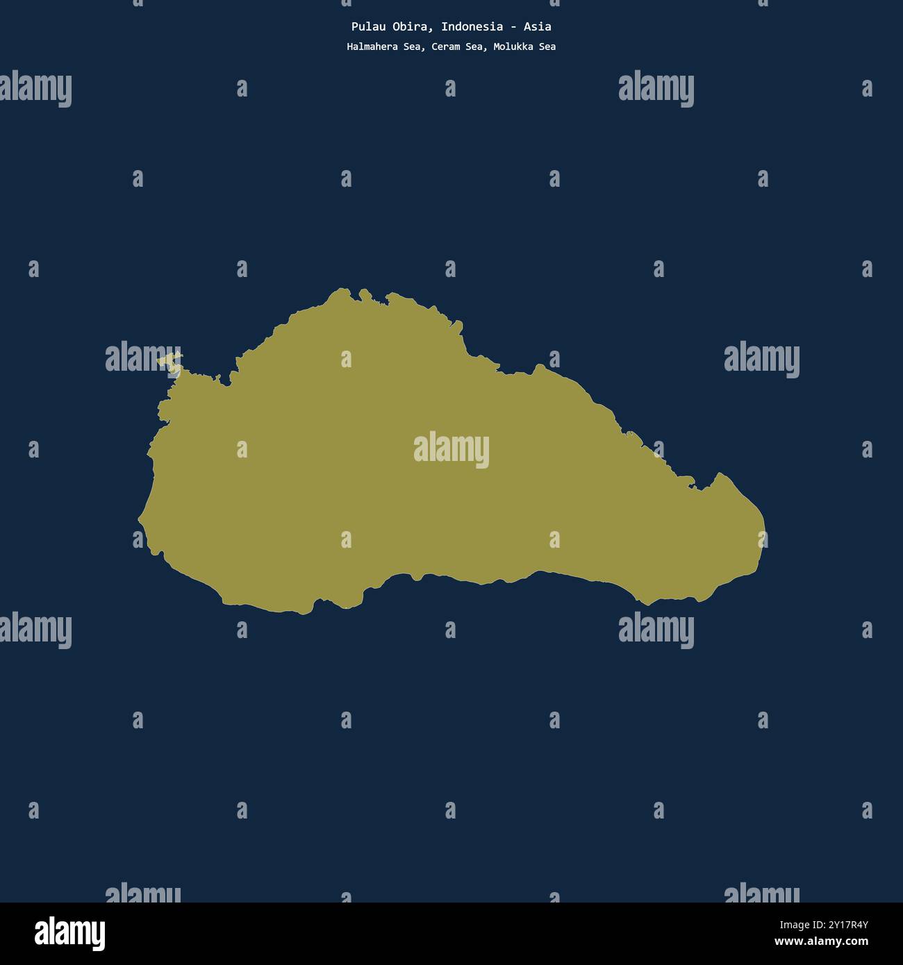 Shape of Pulau Obira in the Ceram Sea, belonging to Indonesia Stock ...