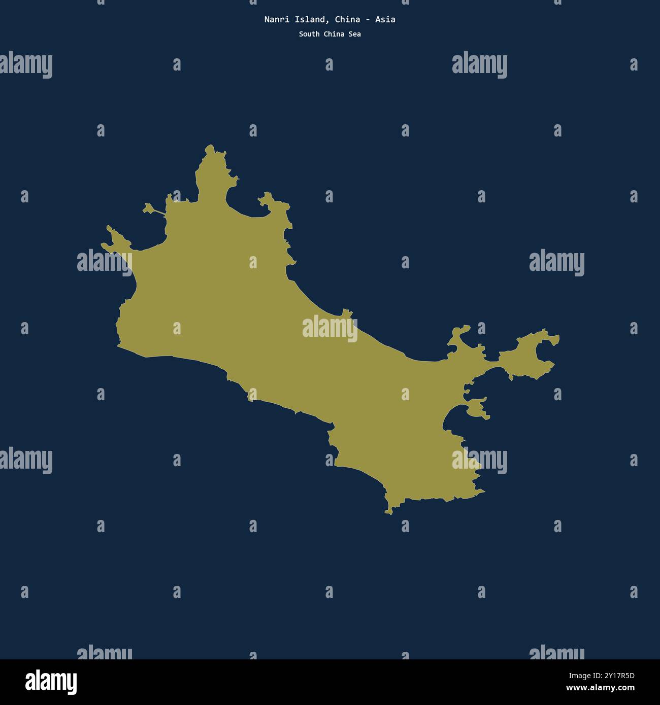 Shape of Nanri Island in the South China Sea, belonging to China Stock ...