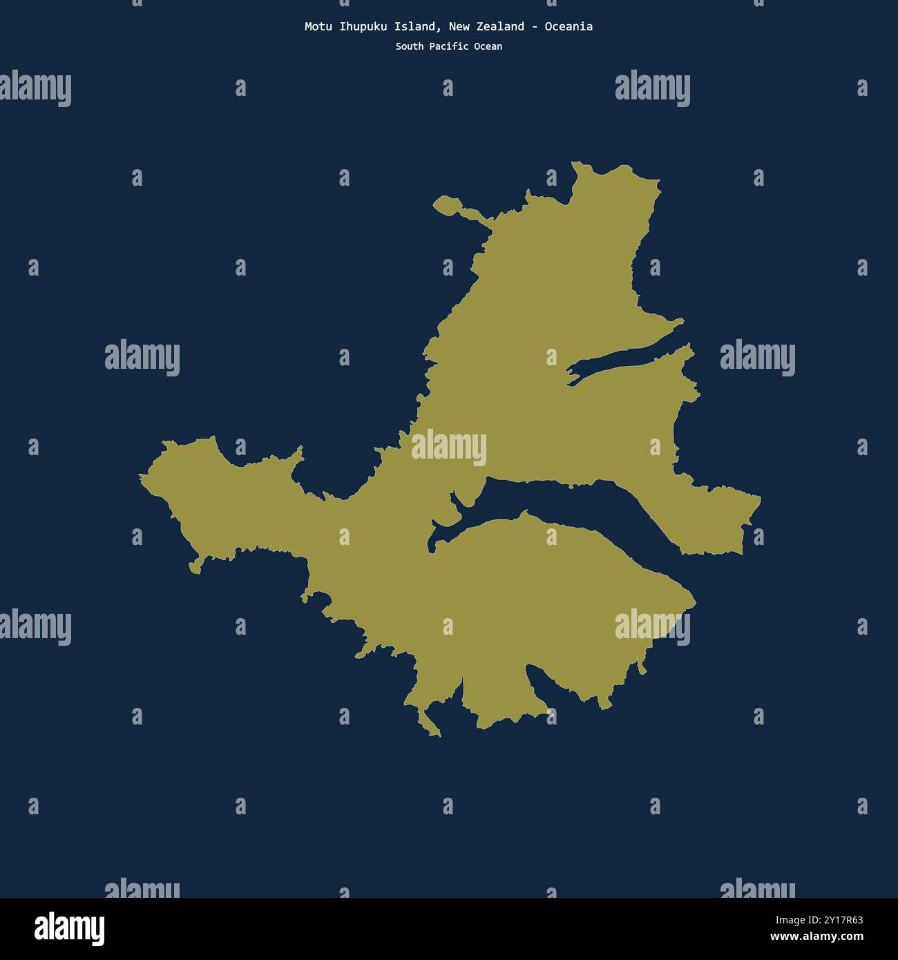 Shape of Motu Ihupuku Island in the South Pacific Ocean, belonging to ...