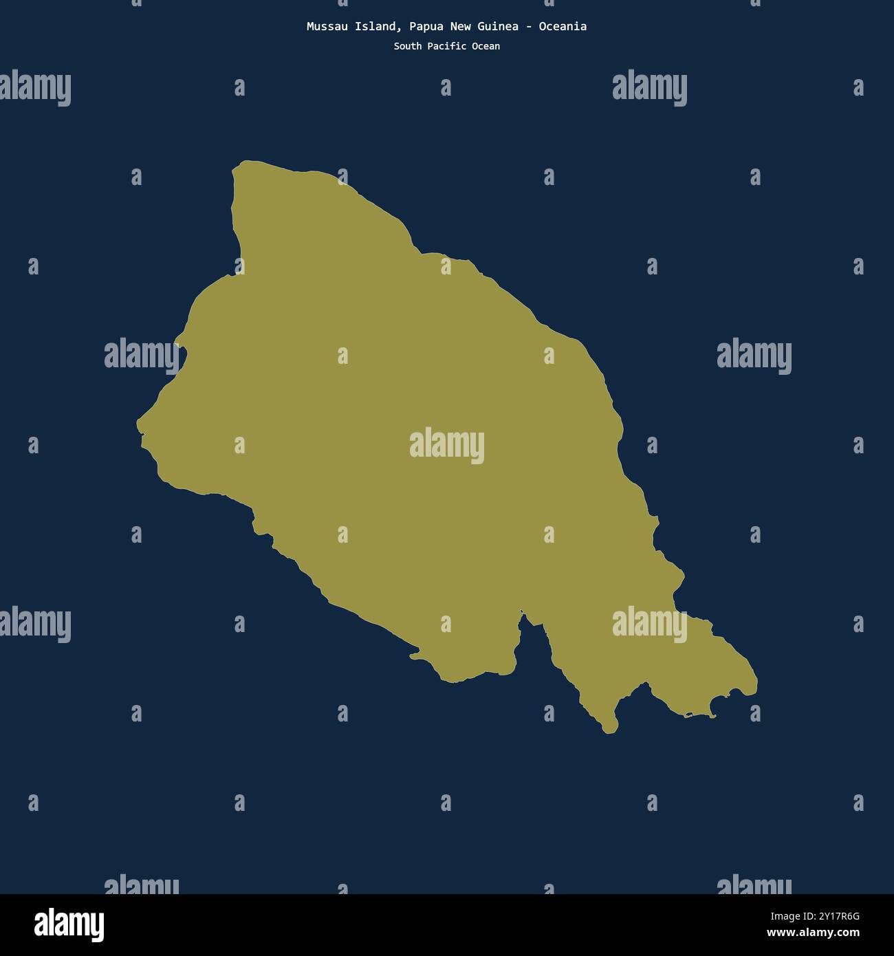 Shape of Mussau Island in the South Pacific Ocean, belonging to Papua ...