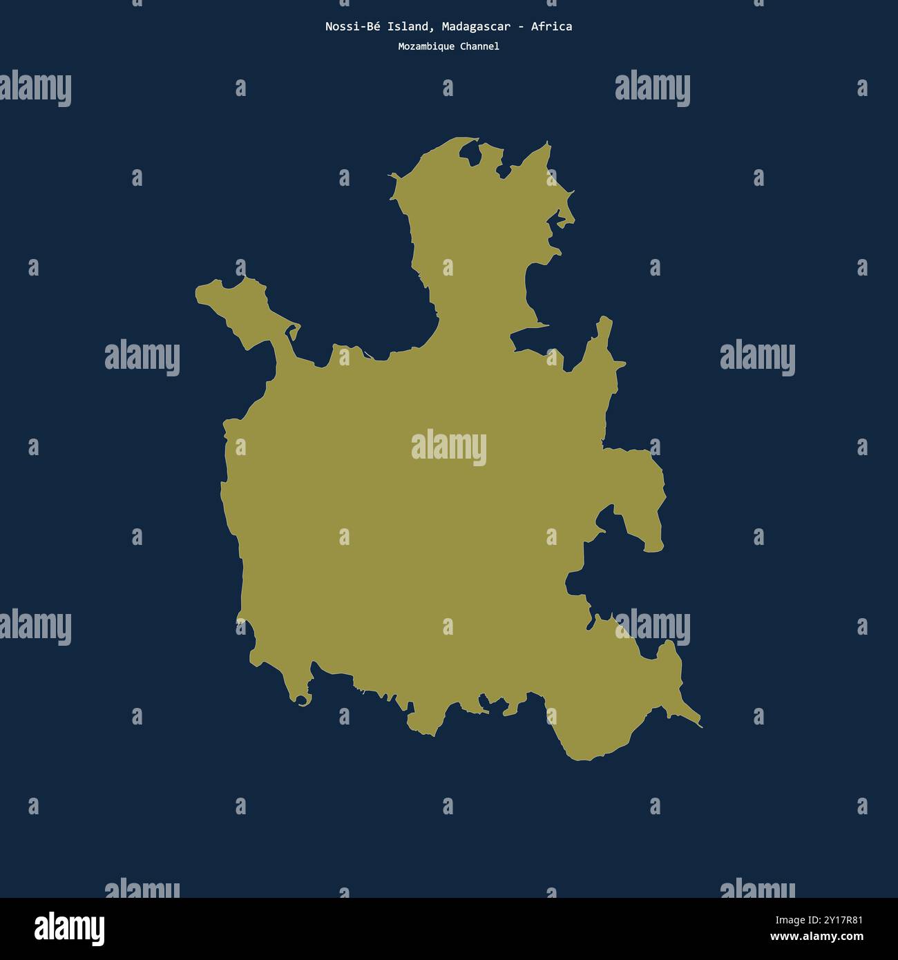 Shape of Nossi-Be Island in the Mozambique Channel, belonging to ...