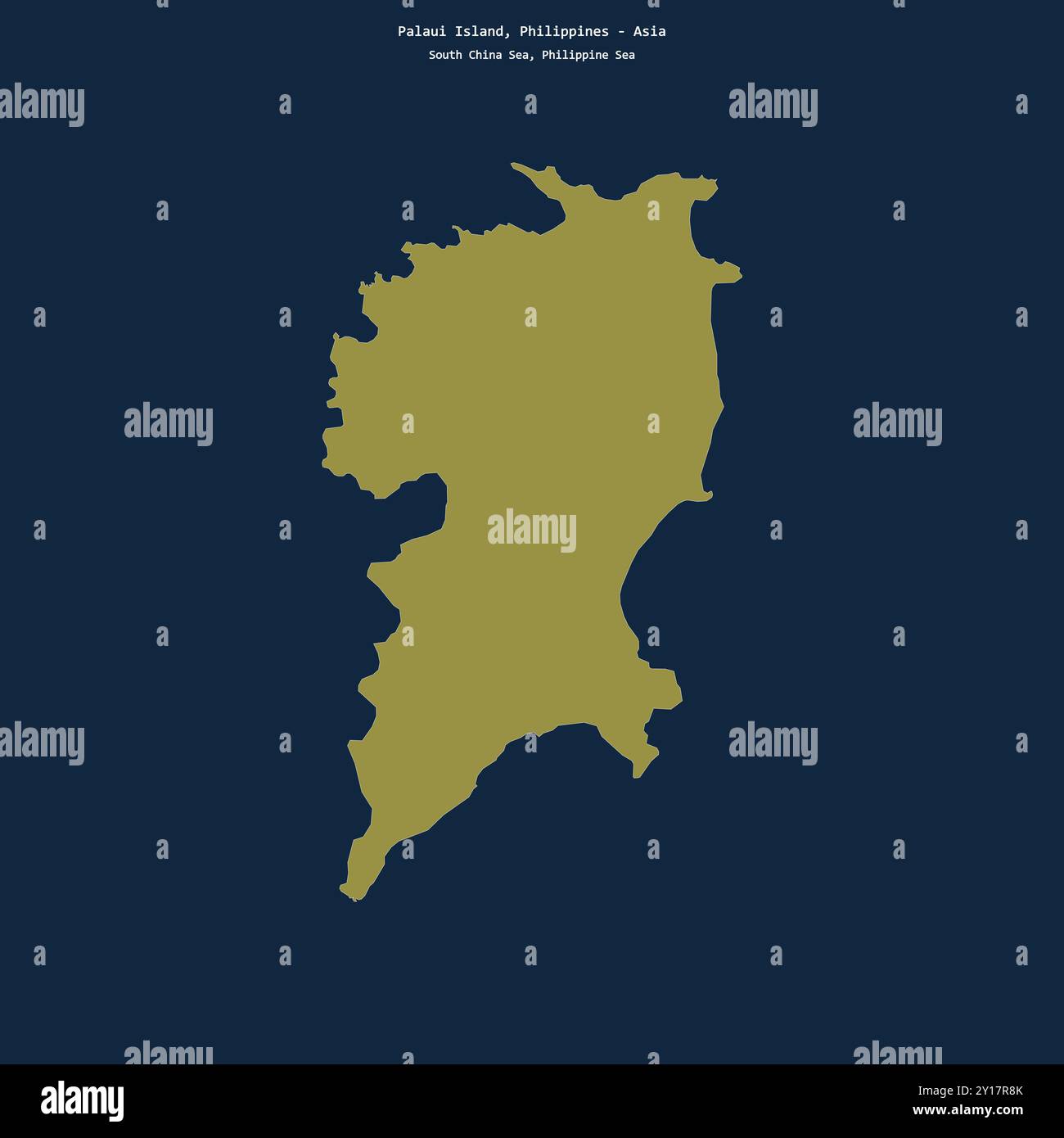 Shape of Palaui Island in the Philippine Sea, belonging to Philippines ...