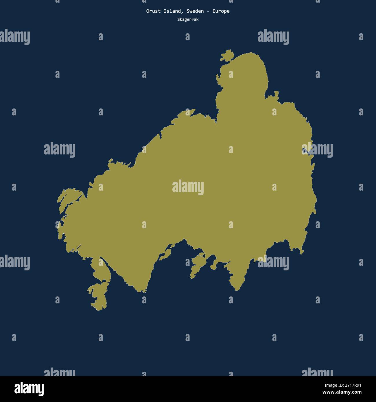 Shape of Orust Island in the Skagerrak, belonging to Sweden Stock Photo ...