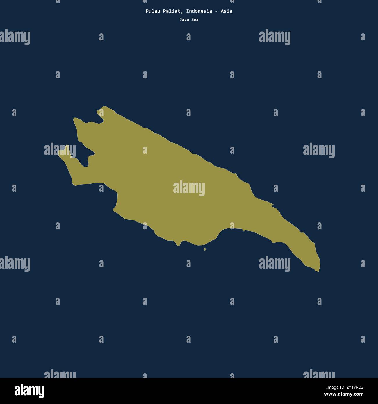 Shape of Pulau Paliat in the Java Sea, belonging to Indonesia Stock ...