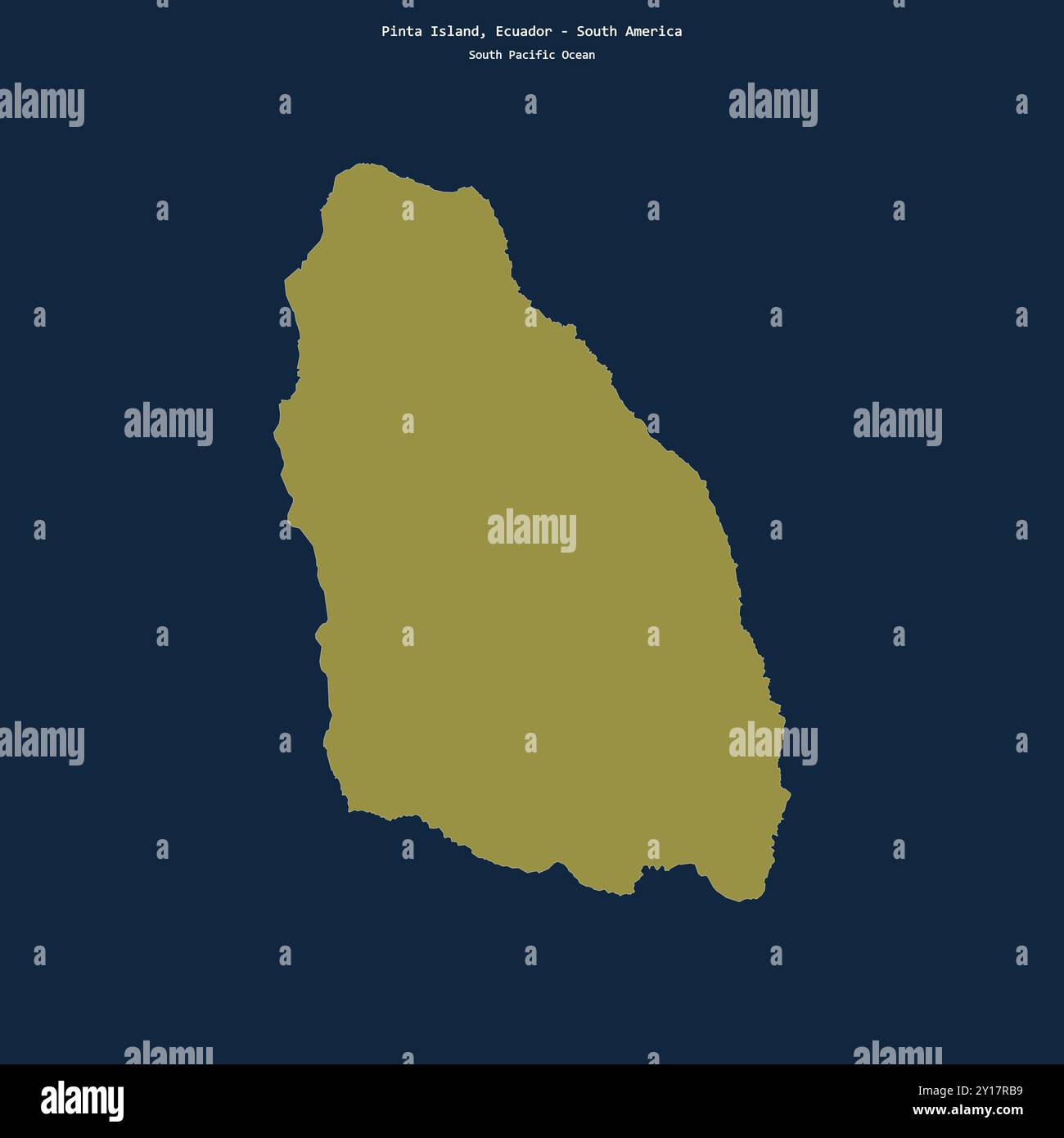 Shape of Pinta Island in the South Pacific Ocean, belonging to Ecuador ...