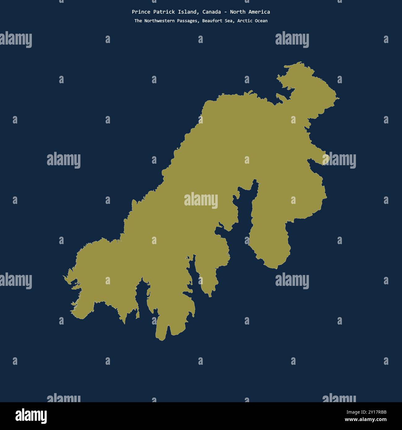 Shape of Prince Patrick Island in the Beaufort Sea, belonging to Canada ...