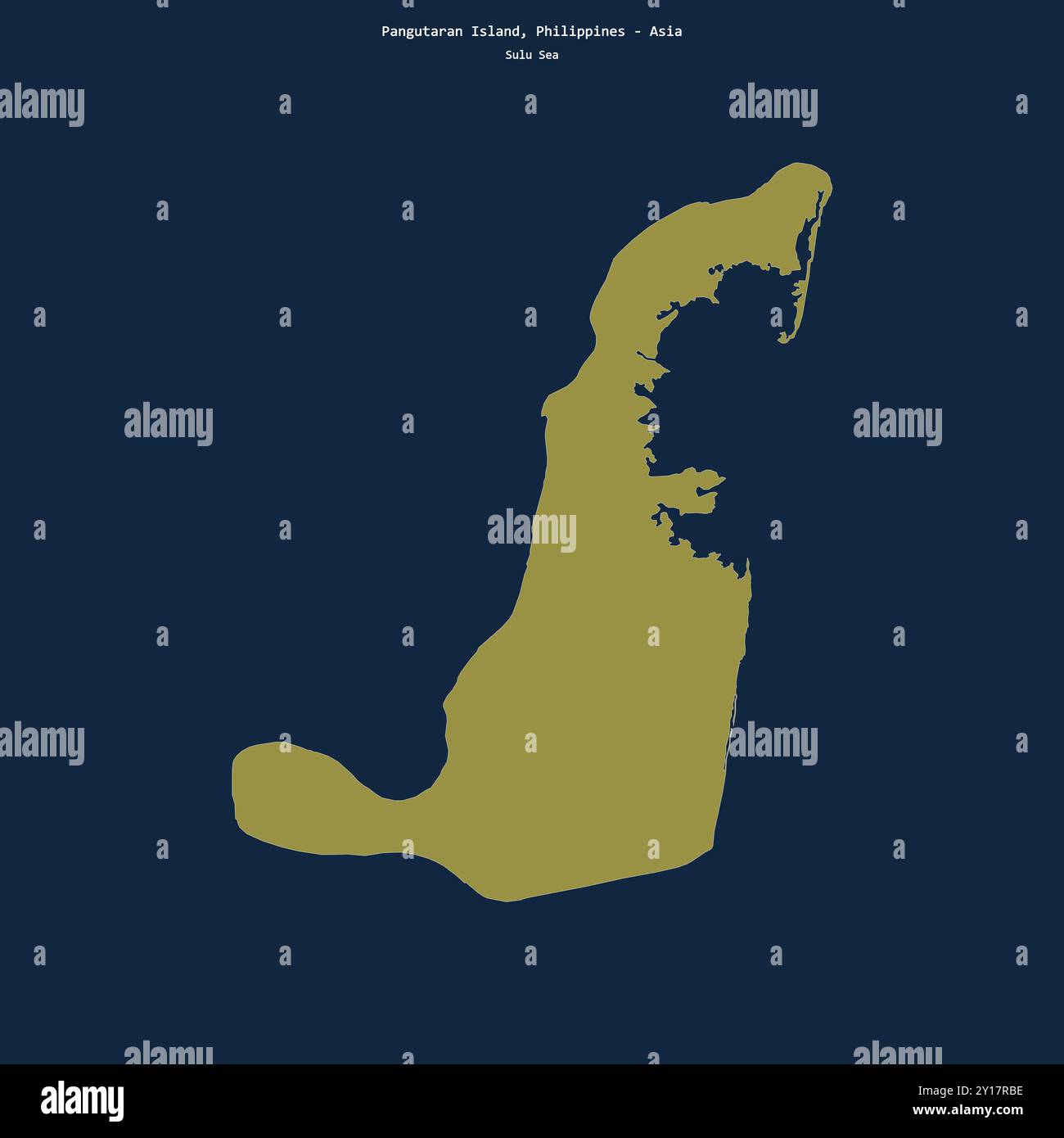 Shape of Pangutaran Island in the Sulu Sea, belonging to Philippines ...