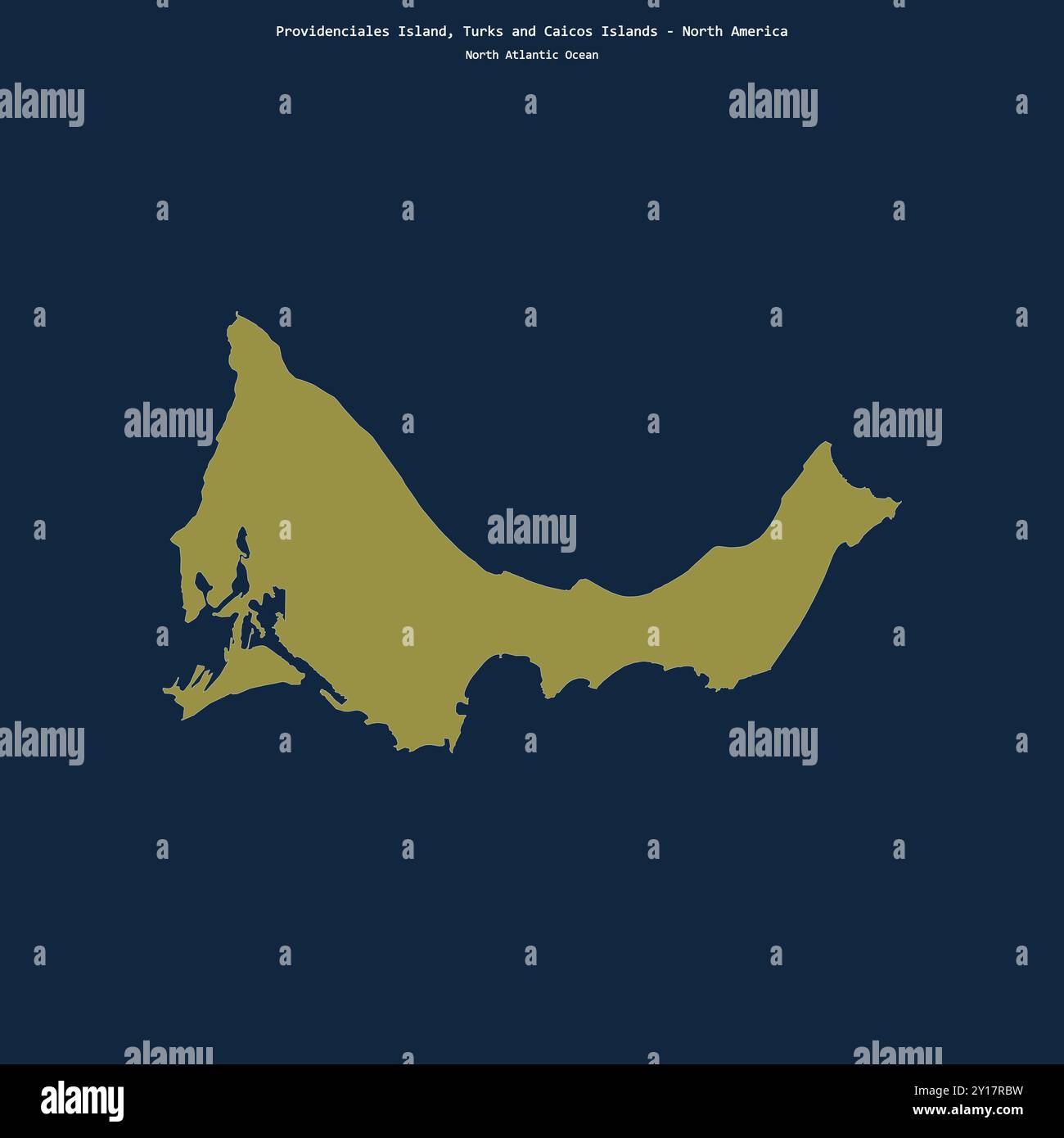 Shape of Providenciales Island in the North Atlantic Ocean, belonging ...