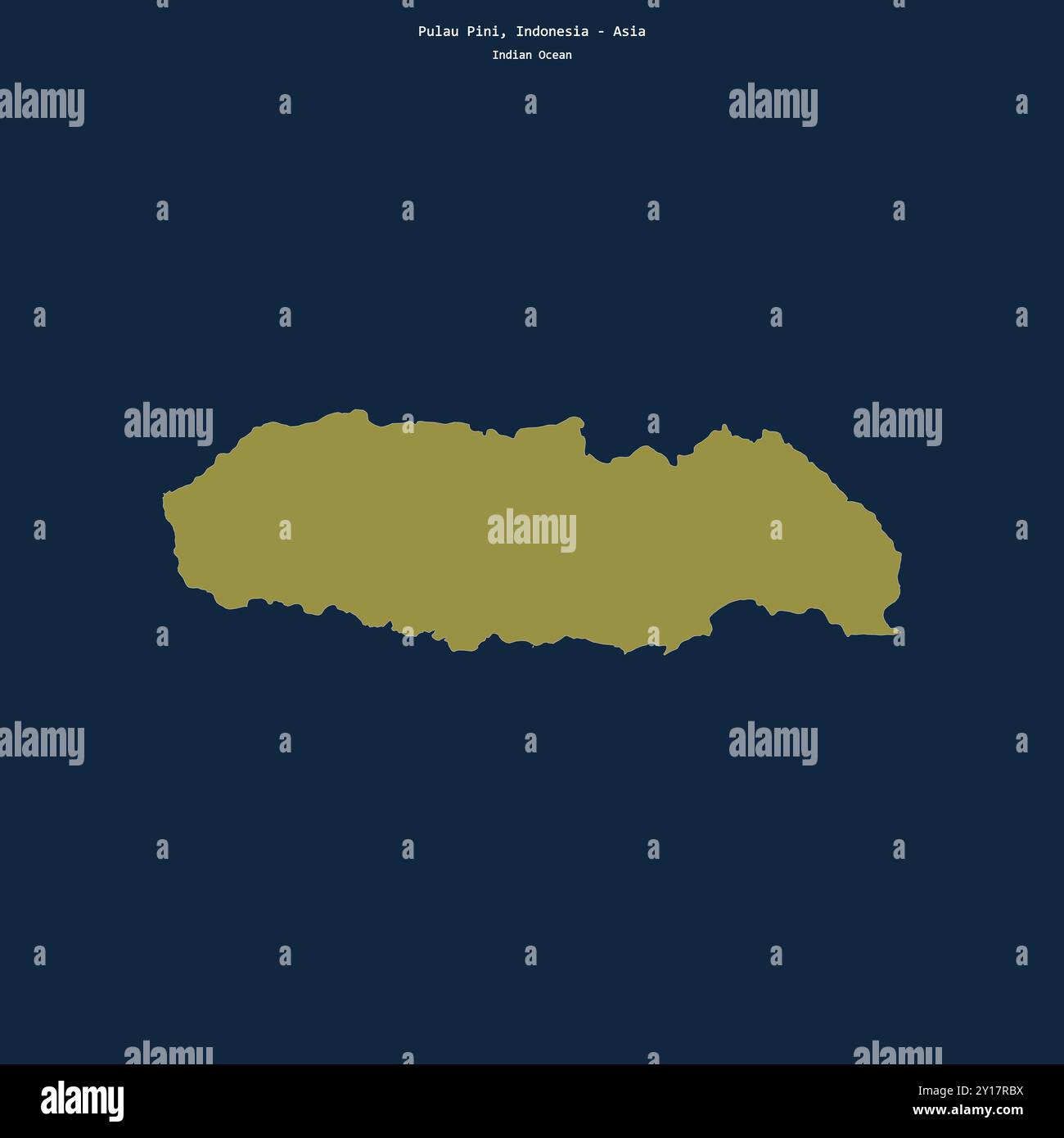 Shape of Pulau Pini in the Indian Ocean, belonging to Indonesia Stock ...