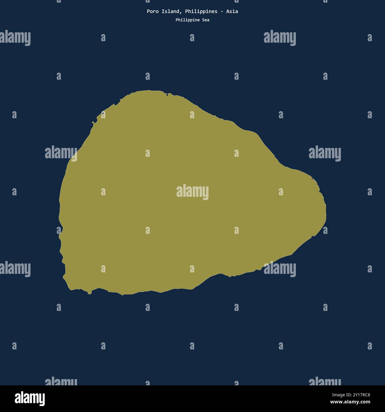 Shape of Poro Island in the Philippine Sea, belonging to Philippines ...