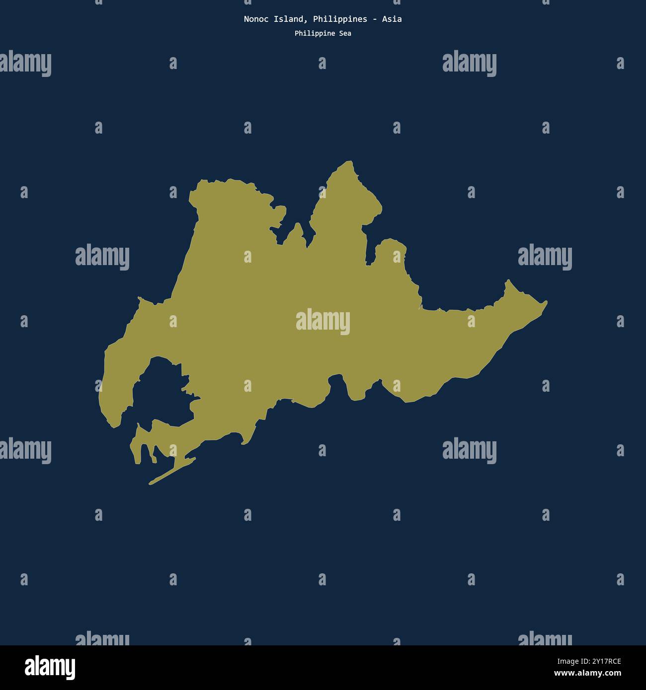 Shape of Nonoc Island in the Philippine Sea, belonging to Philippines ...