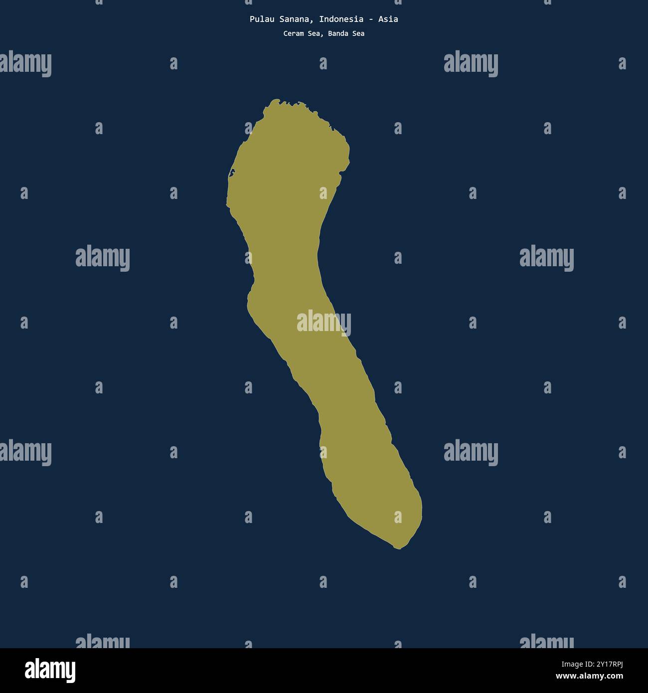 Shape of Pulau Sanana in the Ceram Sea, belonging to Indonesia Stock ...