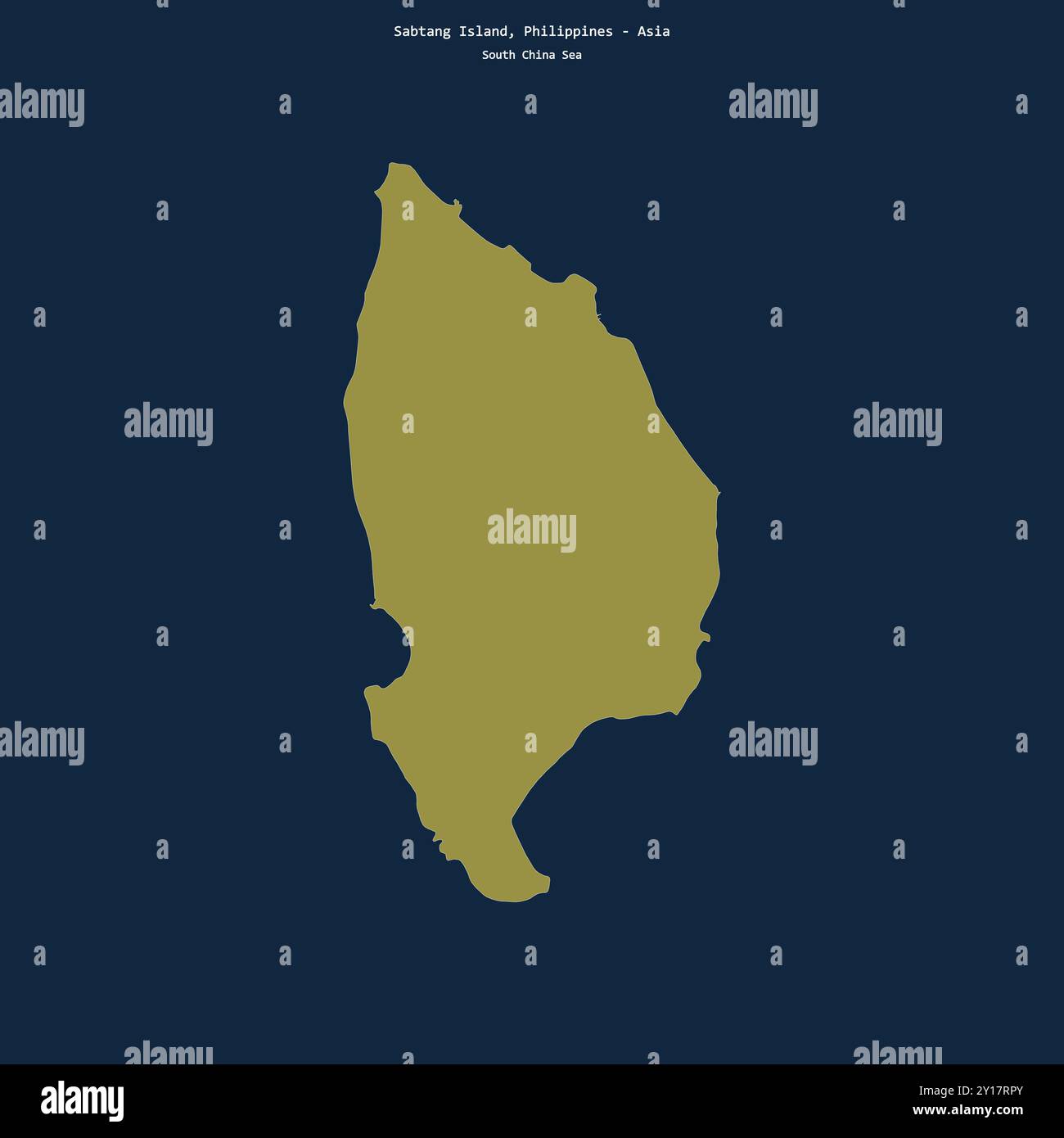 Shape of Sabtang Island in the South China Sea, belonging to ...