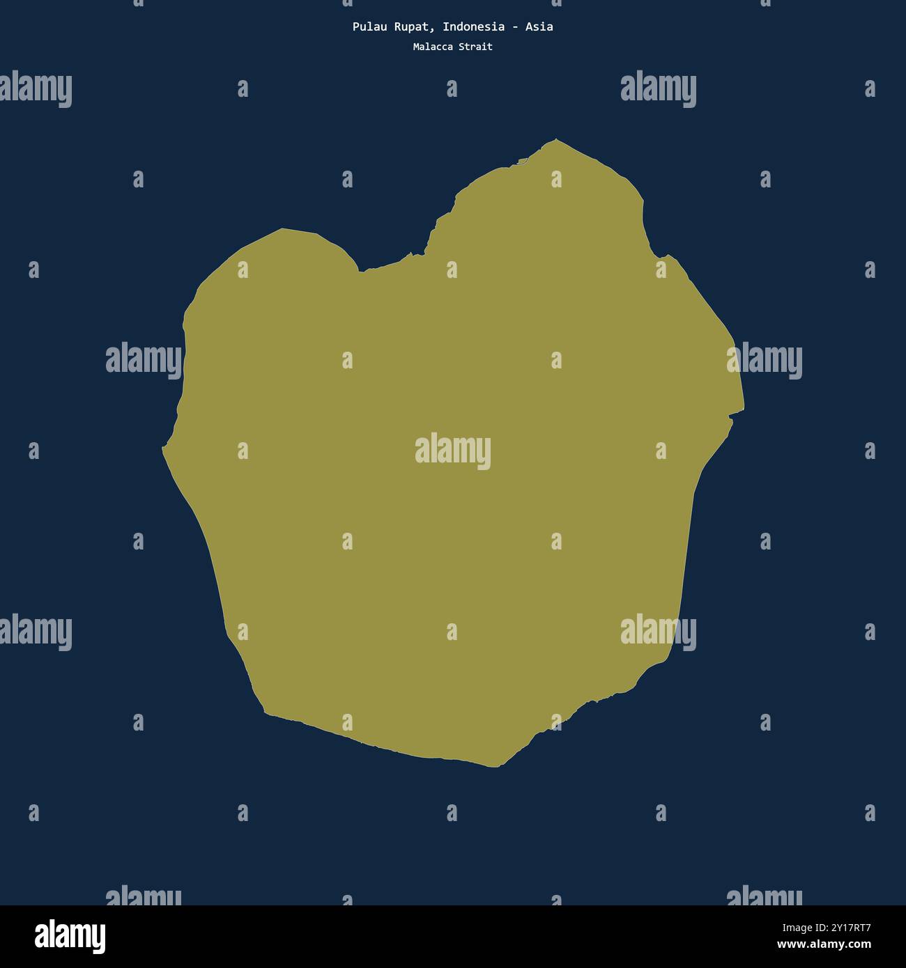 Shape of Pulau Rupat in the Malacca Strait, belonging to Indonesia ...