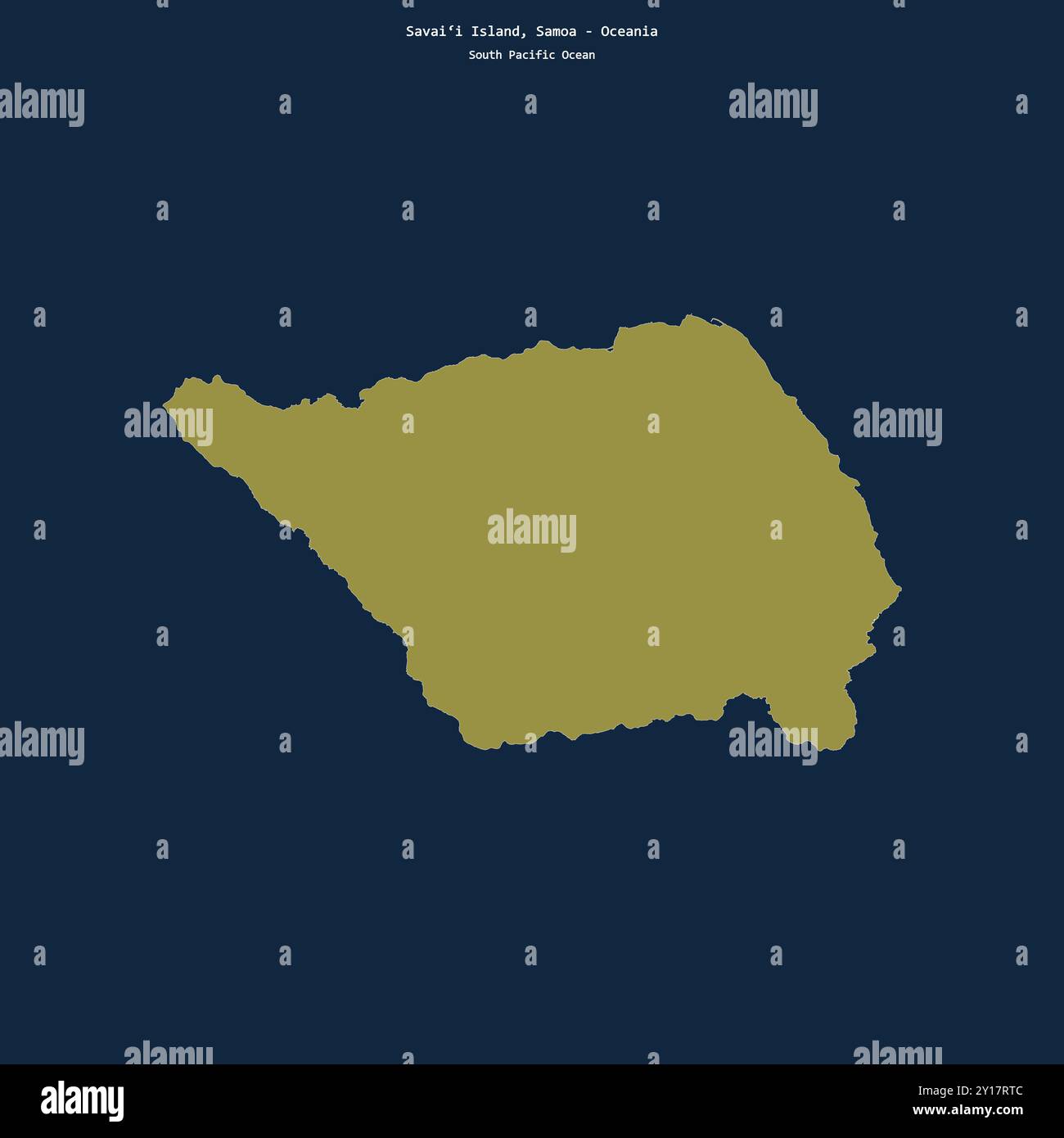 Shape of Savaii Island in the South Pacific Ocean, belonging to Samoa ...