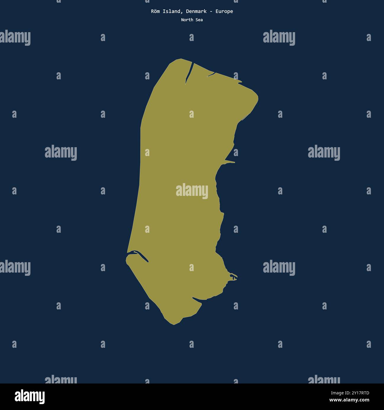 Shape of Rom Island in the North Sea, belonging to Denmark Stock Photo ...