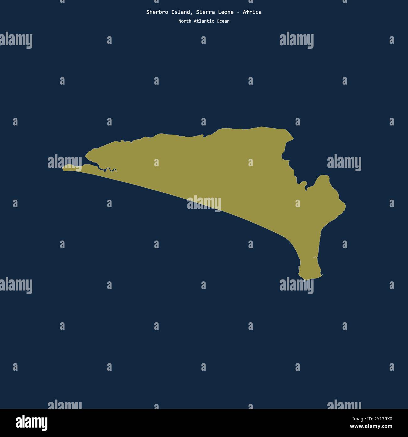 Shape of Sherbro Island in the North Atlantic Ocean, belonging to ...
