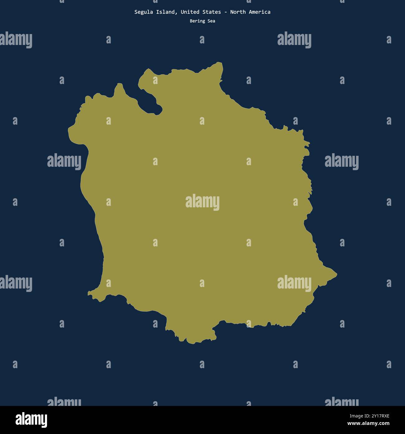 Shape of Segula Island in the Bering Sea, belonging to United States ...