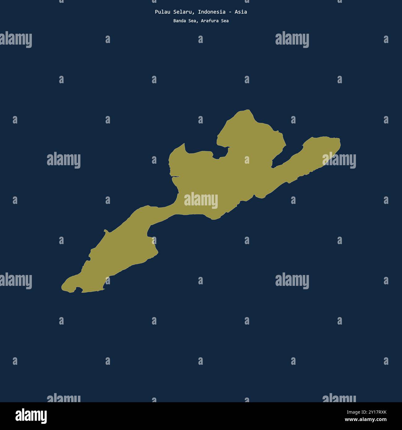Shape of Pulau Selaru in the Banda Sea, belonging to Indonesia Stock ...