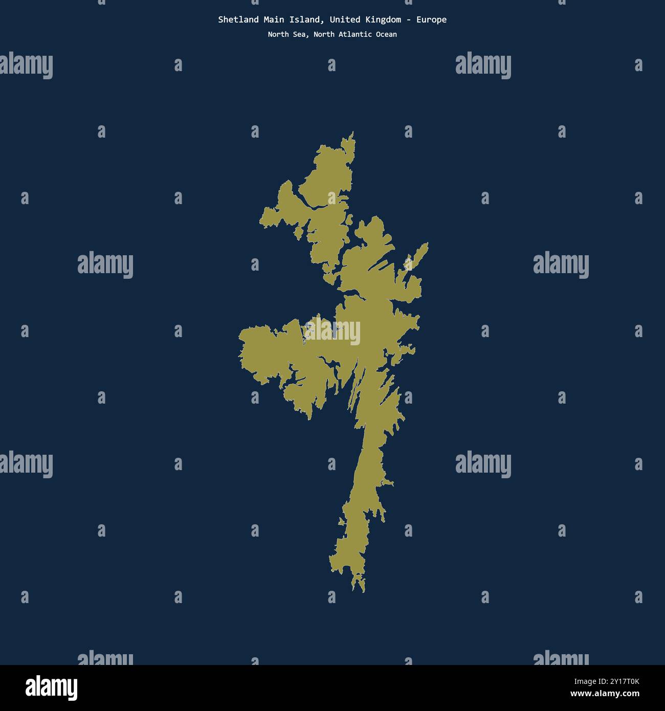 Shape of Shetland Main Island in the North Sea, belonging to United ...