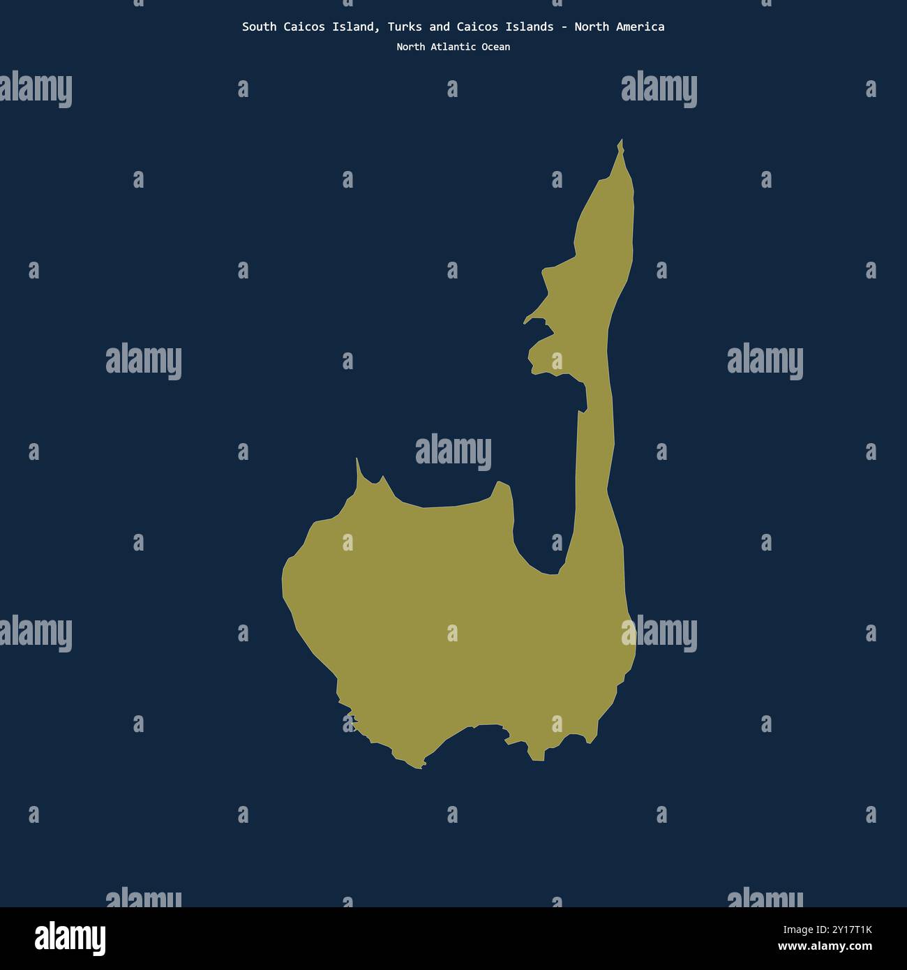 Shape of South Caicos Island in the North Atlantic Ocean, belonging to ...