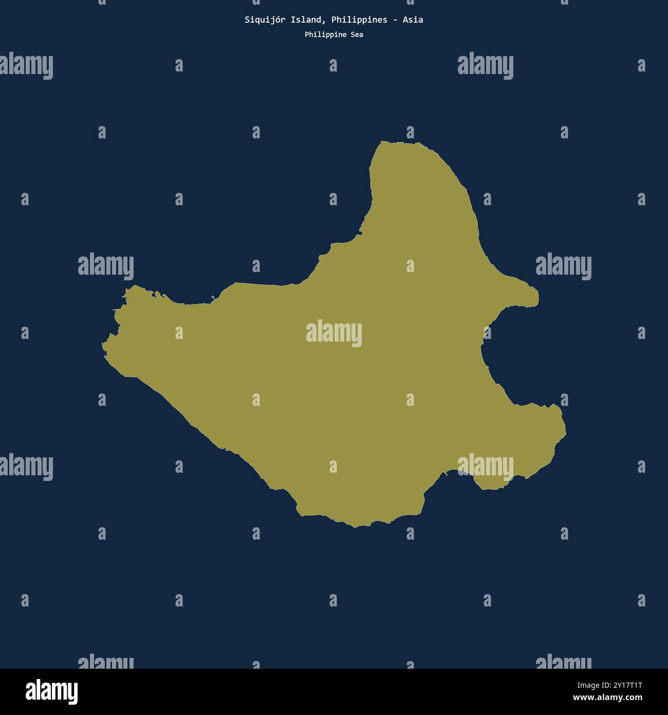 Shape of Siquijor Island in the Philippine Sea, belonging to ...