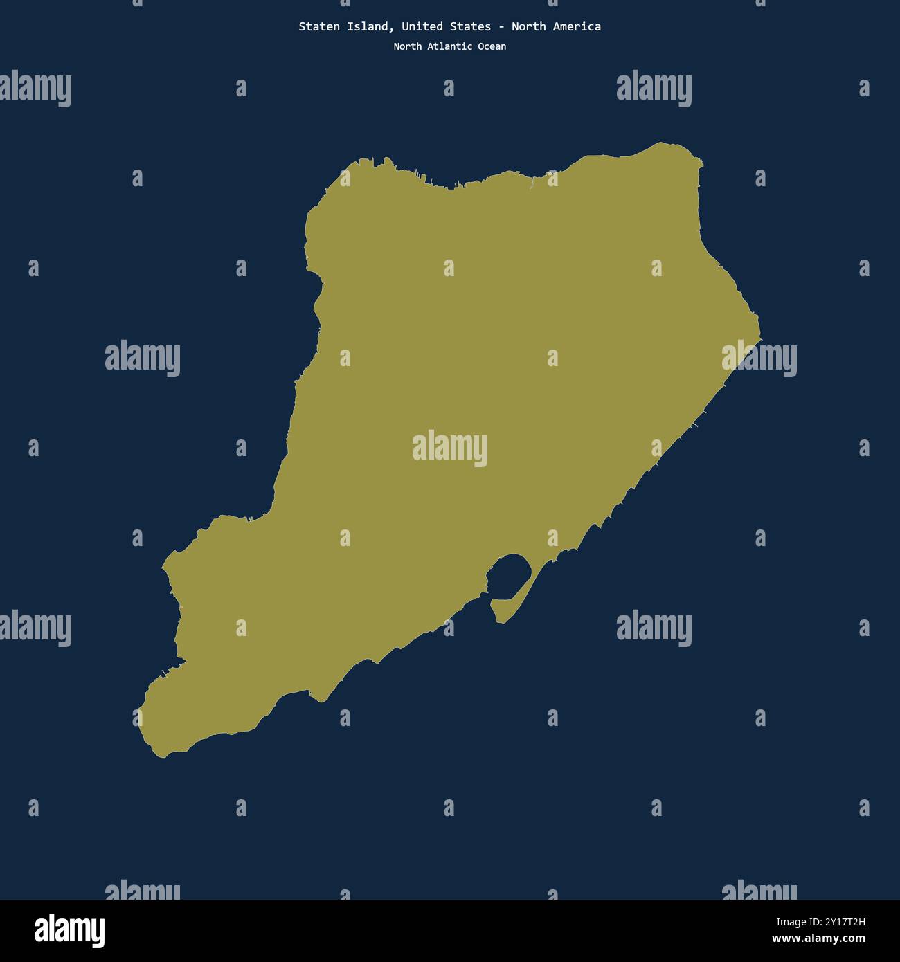 Shape of Staten Island in the North Atlantic Ocean, belonging to United ...