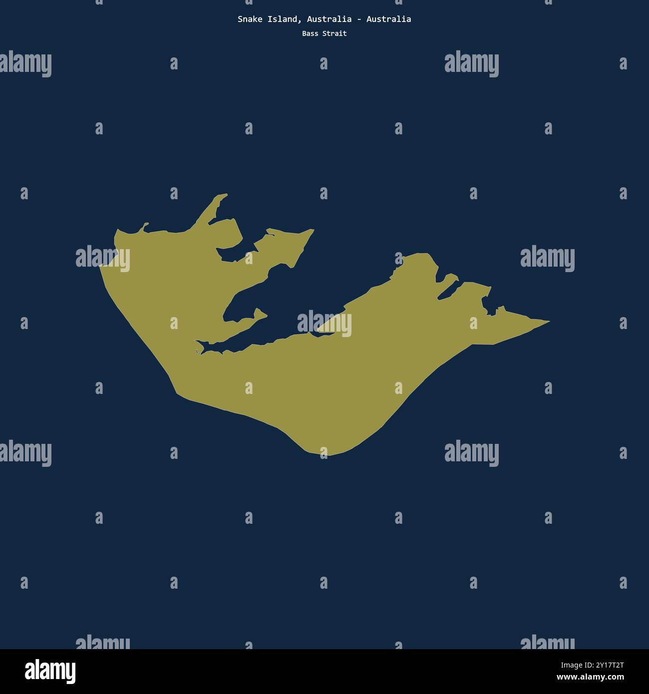 Shape of Snake Island in the Bass Strait, belonging to Australia Stock ...