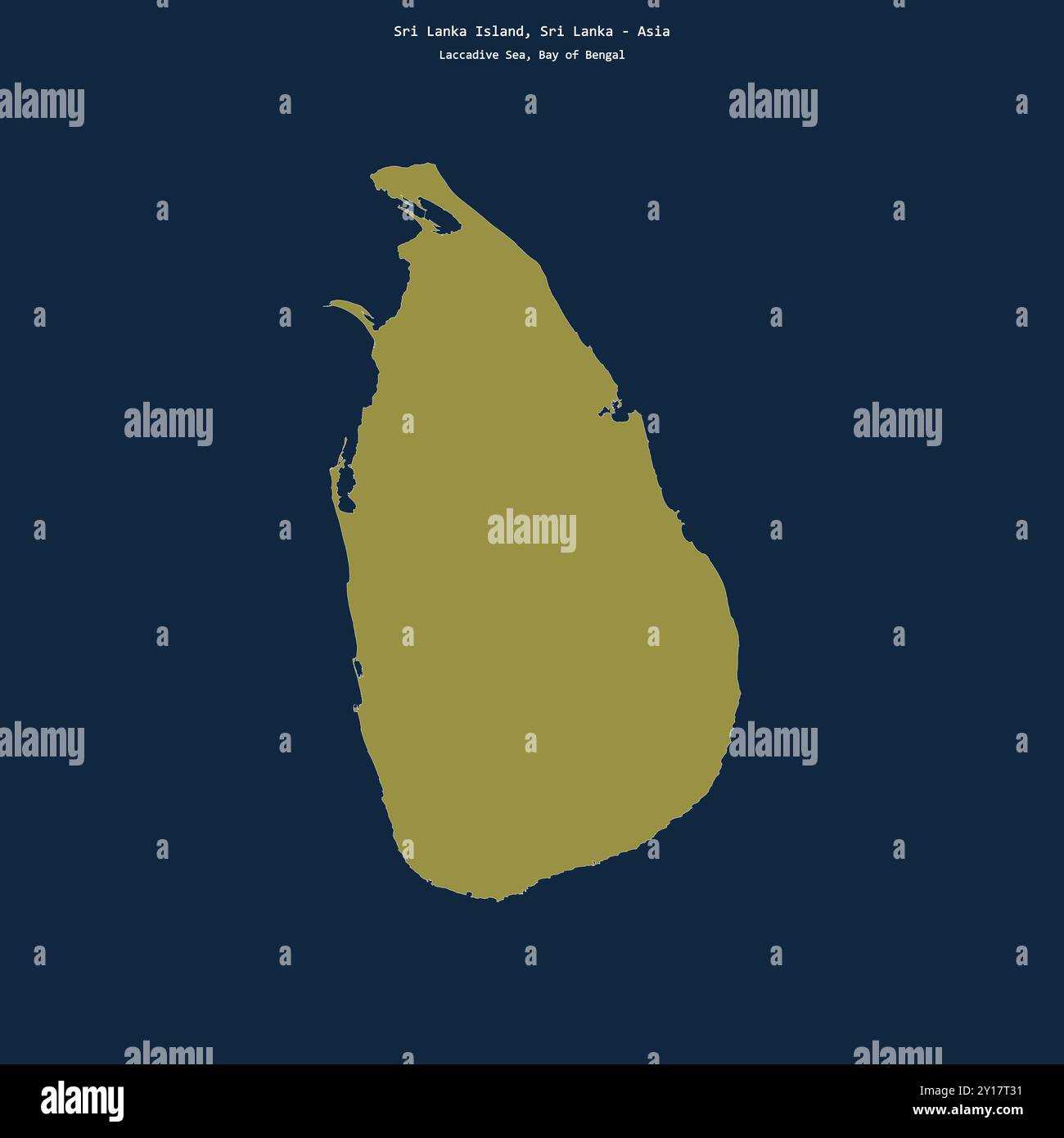 Shape of Sri Lanka Island in the Laccadive Sea, belonging to Sri Lanka ...