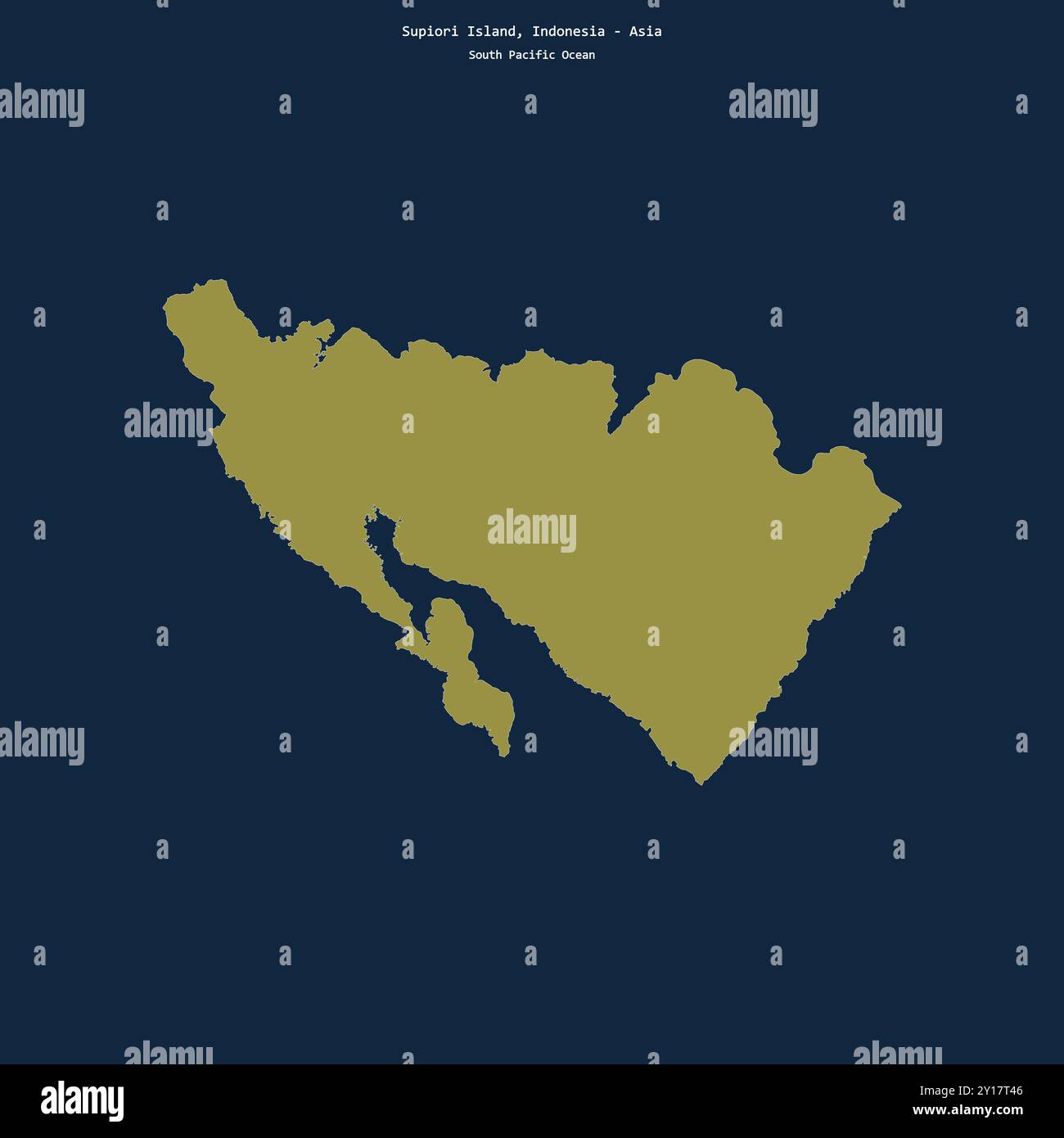 Shape of Supiori Island in the South Pacific Ocean, belonging to ...