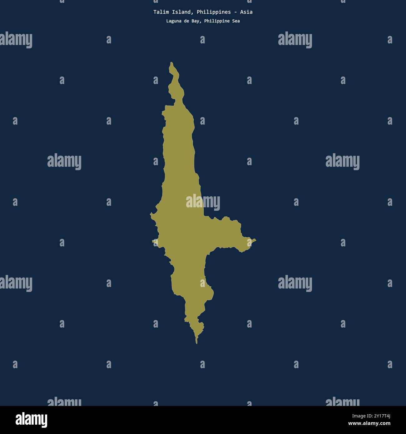 Shape of Talim Island in the Laguna de Bay, belonging to Philippines ...