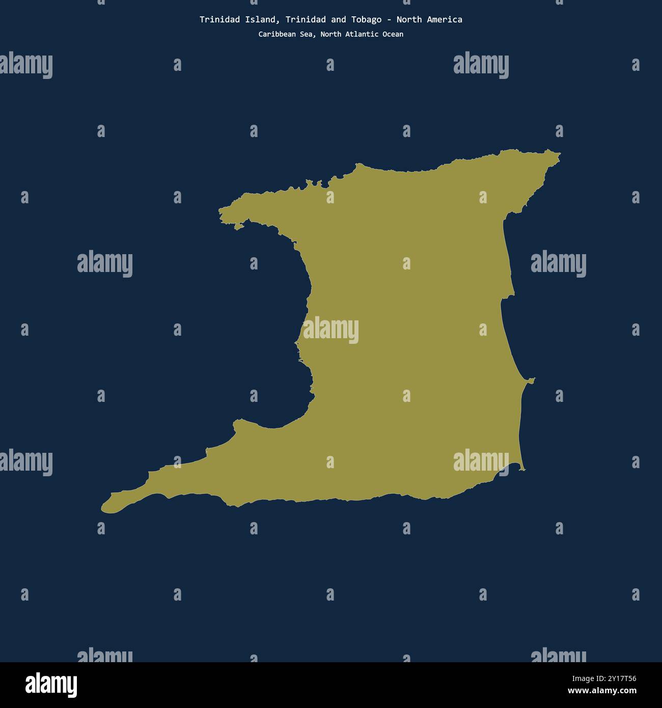 Shape of Trinidad Island in the Caribbean Sea, belonging to Trinidad ...