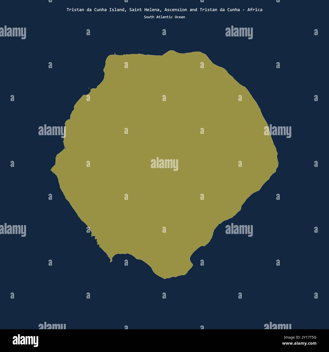 Shape of Tristan da Cunha Island in the South Atlantic Ocean, belonging ...