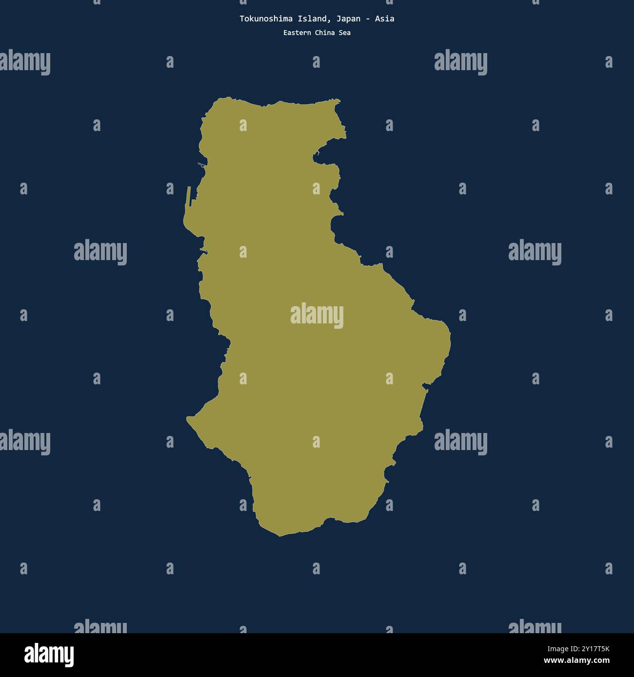 Shape of Tokunoshima Island in the Eastern China Sea, belonging to ...