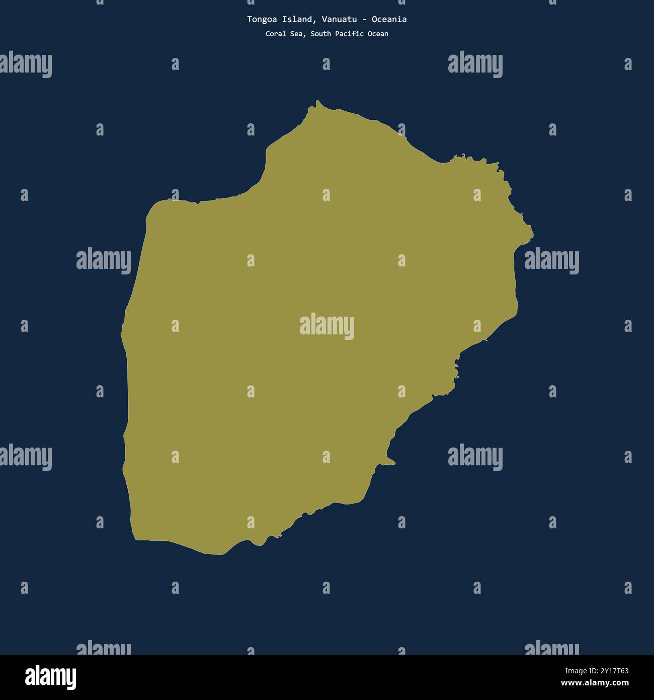 Shape of Tongoa Island in the Coral Sea, belonging to Vanuatu Stock ...