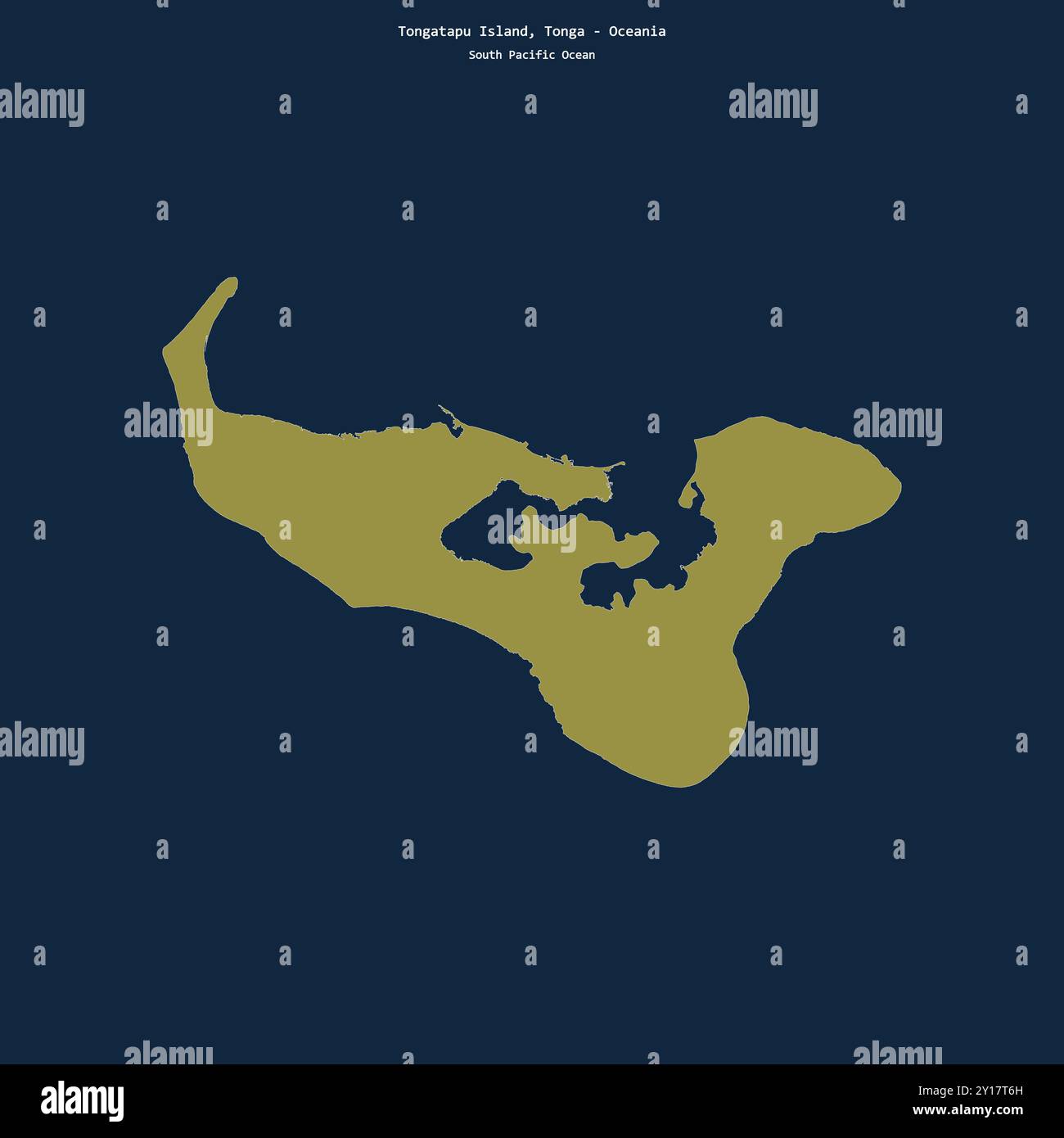 Shape of Tongatapu Island in the South Pacific Ocean, belonging to ...