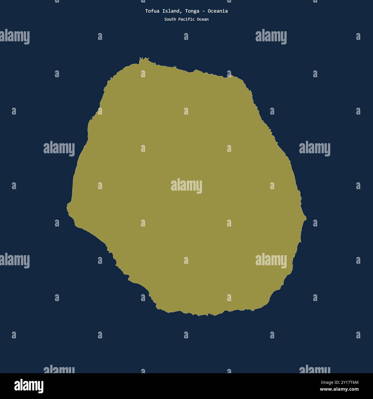Shape of Tofua Island in the South Pacific Ocean, belonging to Tonga ...